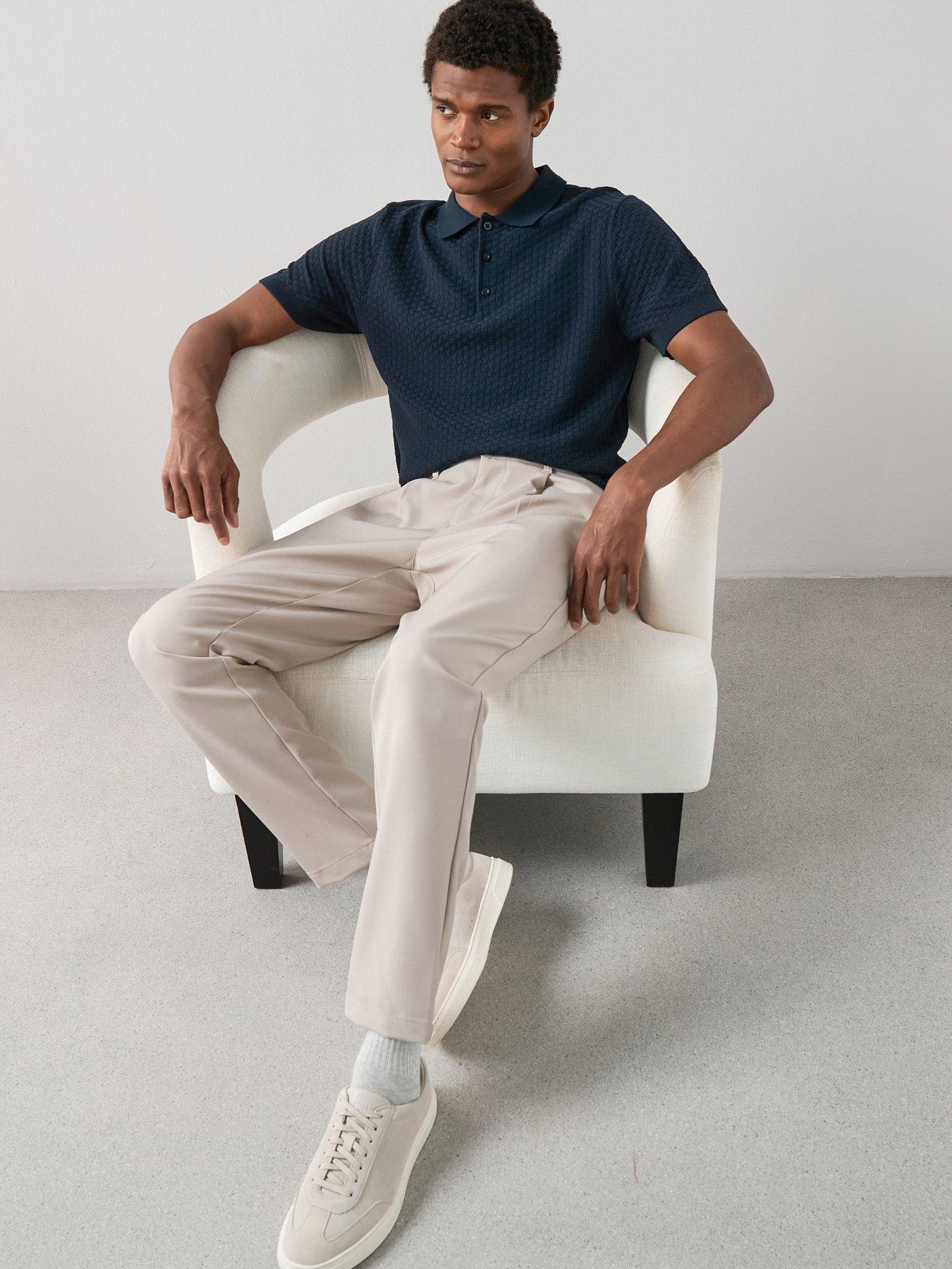 The Very Collection Smart Pleated Trousers - Stone | Very