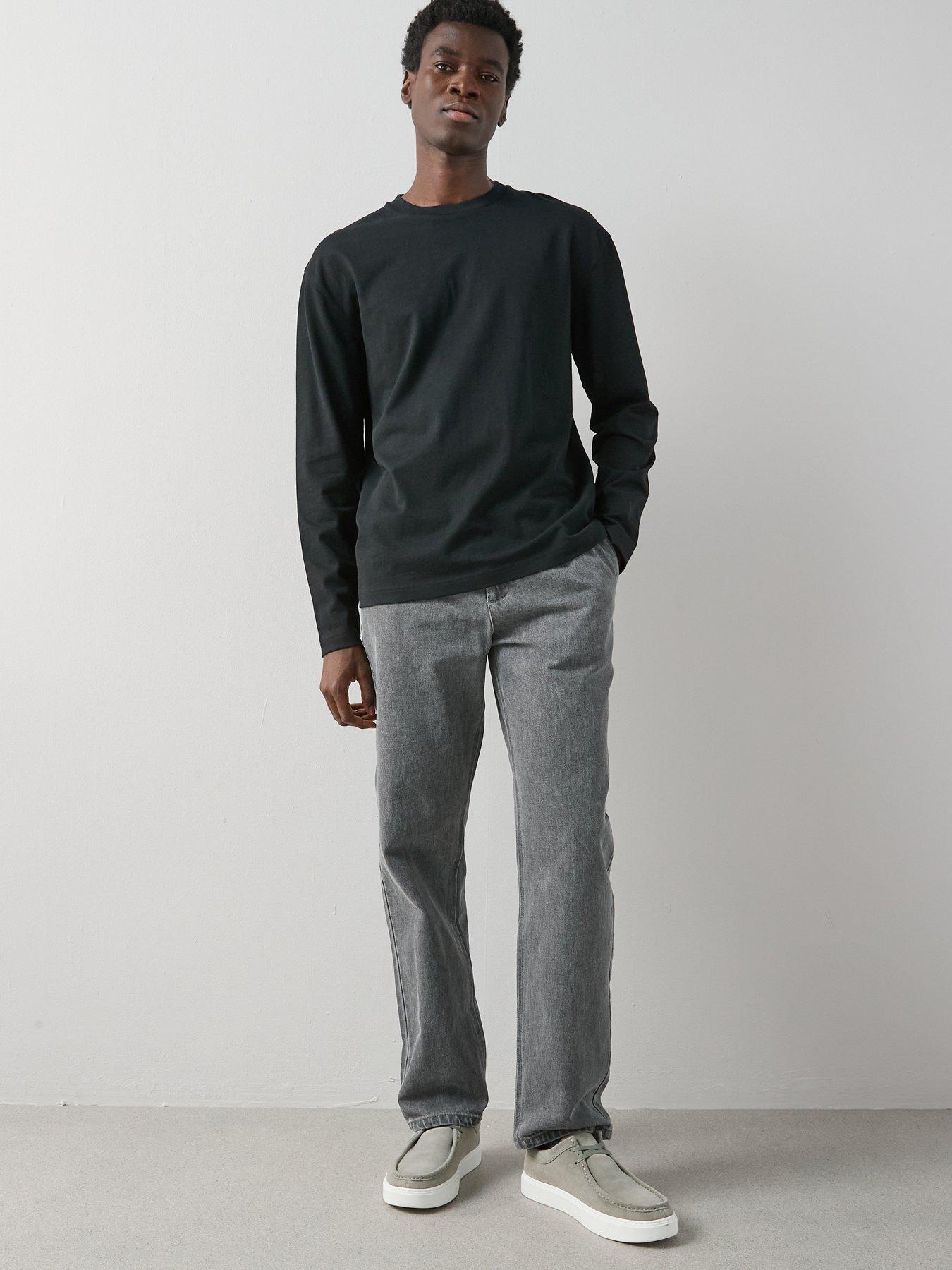 The Very Collection Pure Cotton Long Sleeve Premium T-shirt - Black | Very