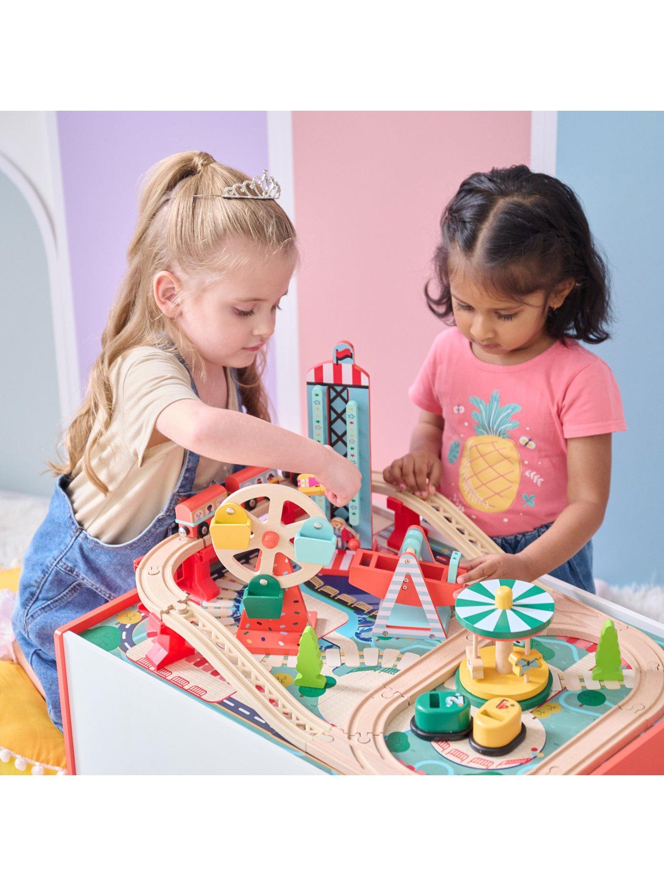Teamson Kids Amusement Park Play Table, Train Set - Multicolor | Very
