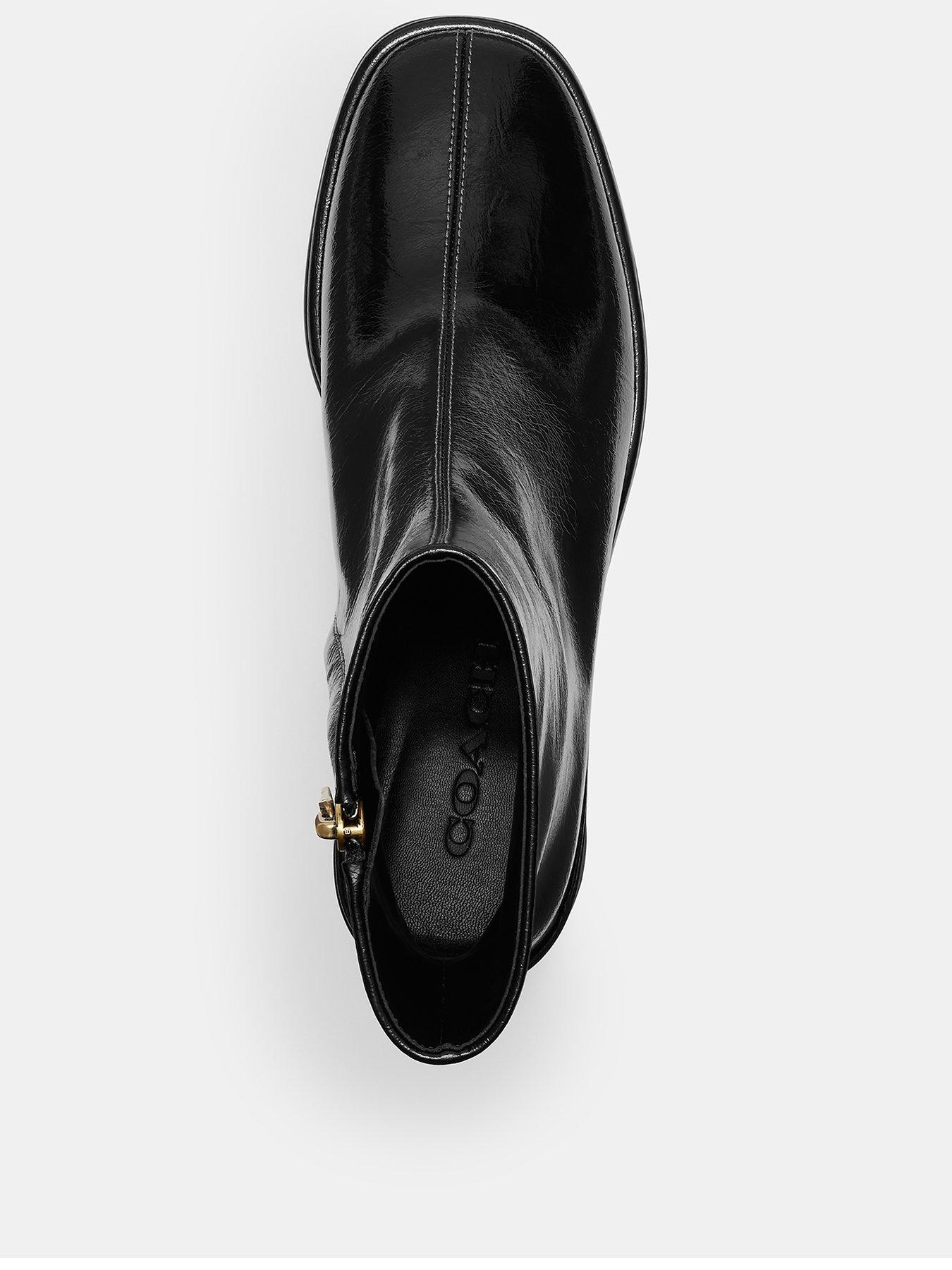 COACH Gigi Glazed Leather Bootie - Black | Very