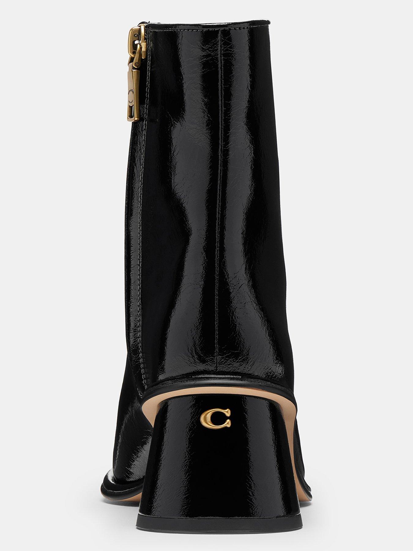 COACH Gigi Glazed Leather Bootie - Black | Very