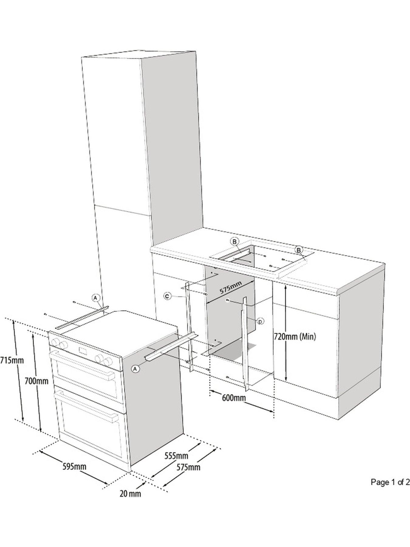 Indesit DUI 12D IX Electric Fan Double Oven - Stainless Steel | Very