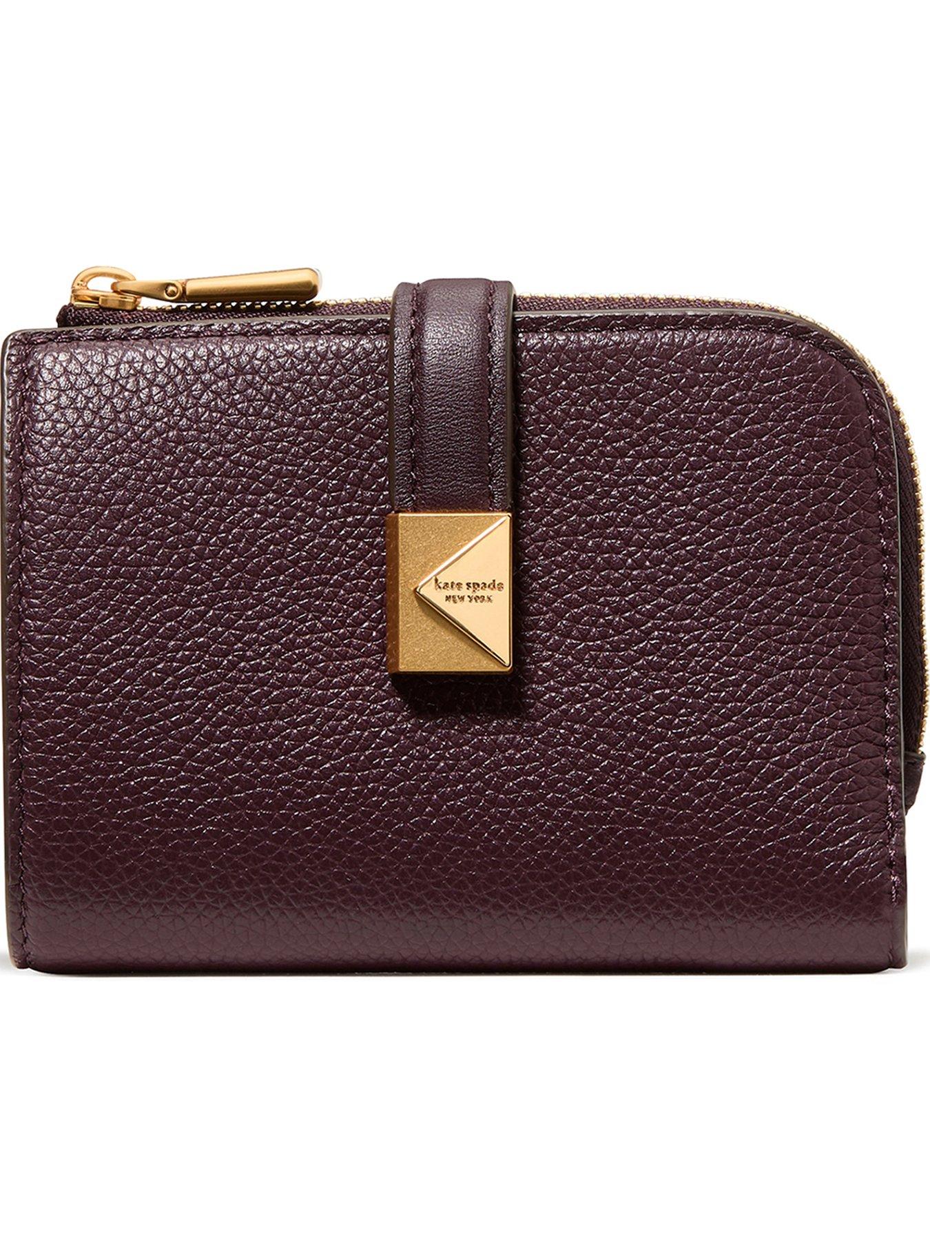 Kate Spade New York Deco Pebbled Leather Small Compact Wallet - Red | Very