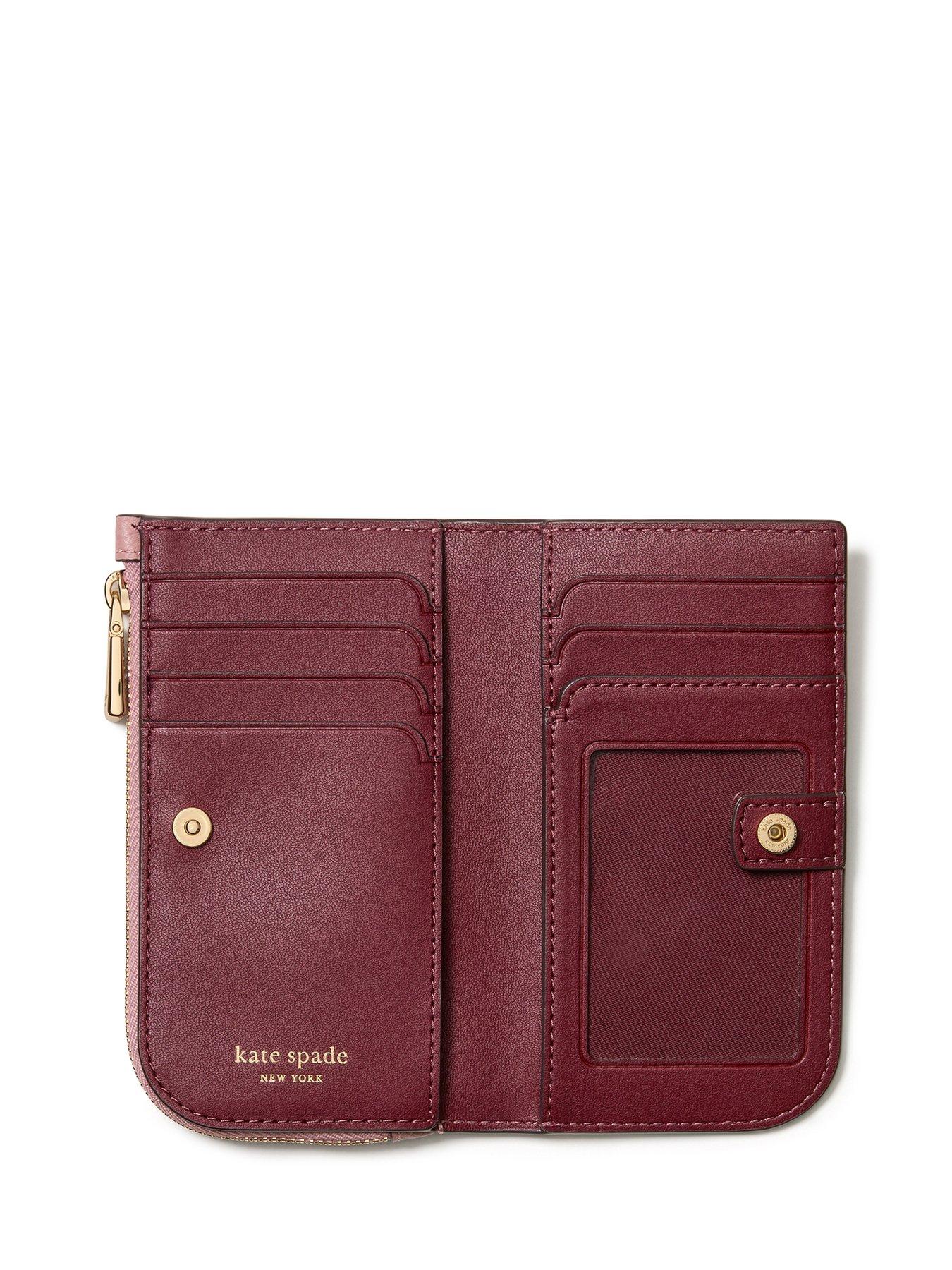 Kate Spade New York Devin Pebbled Leather Small Slim Bifold Wallet ...