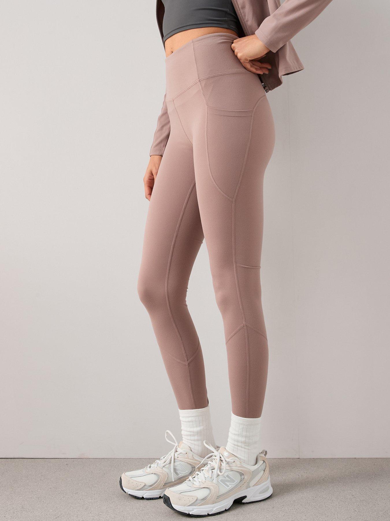 The Very Collection High Waist Athleisure Legging - Taupe | Very