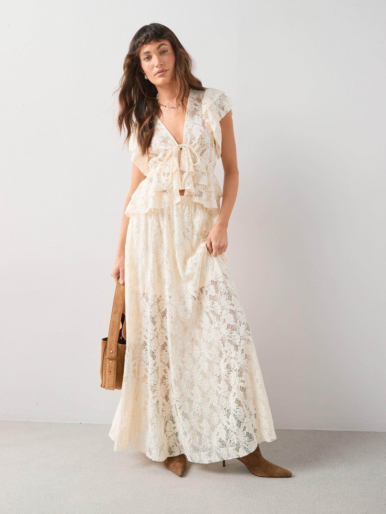 The Very Collection Lace Frill Sleeve Top Co-ord | Very