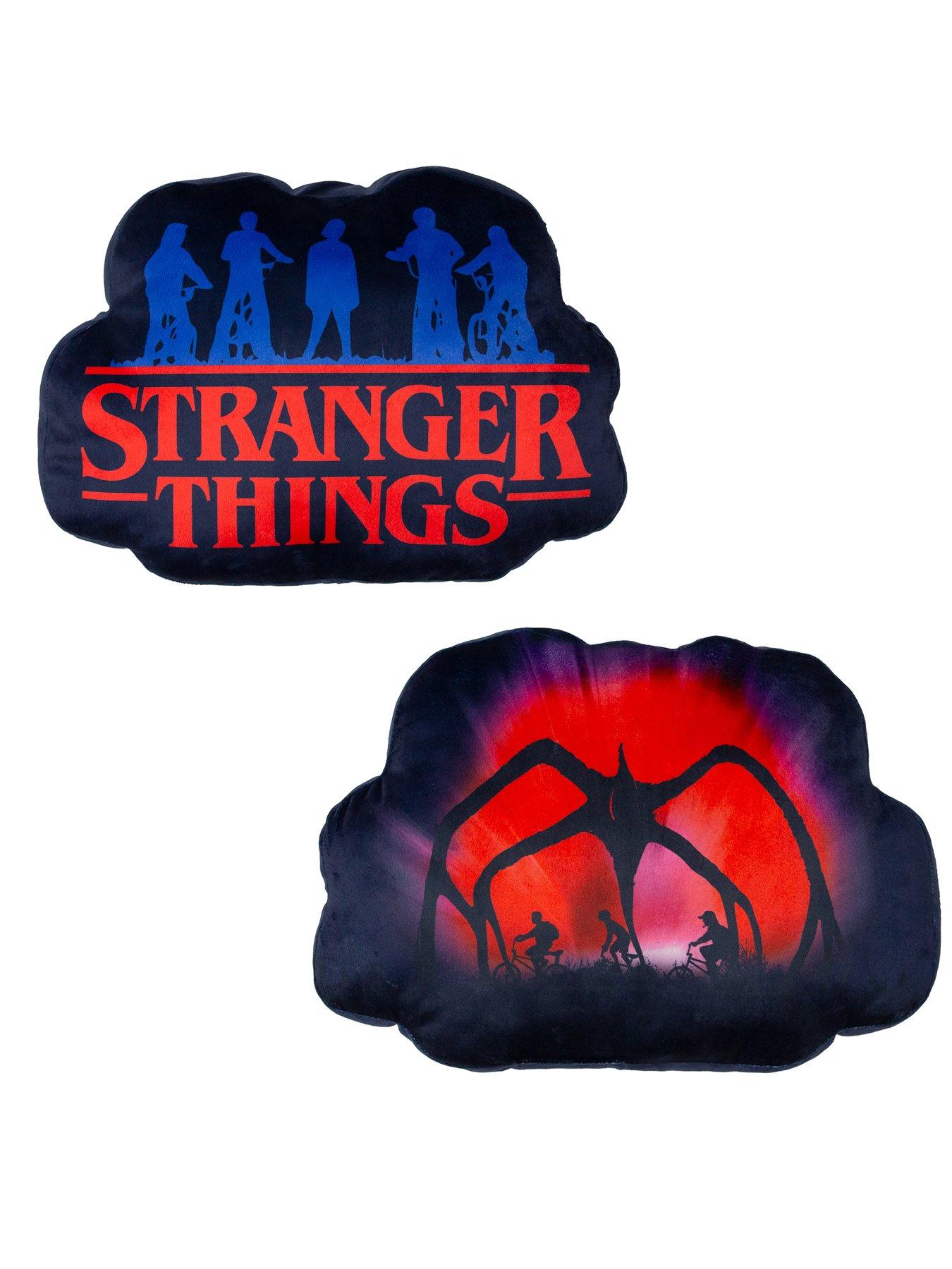 Stranger Things Flames Logo Shaped Cushion | Very