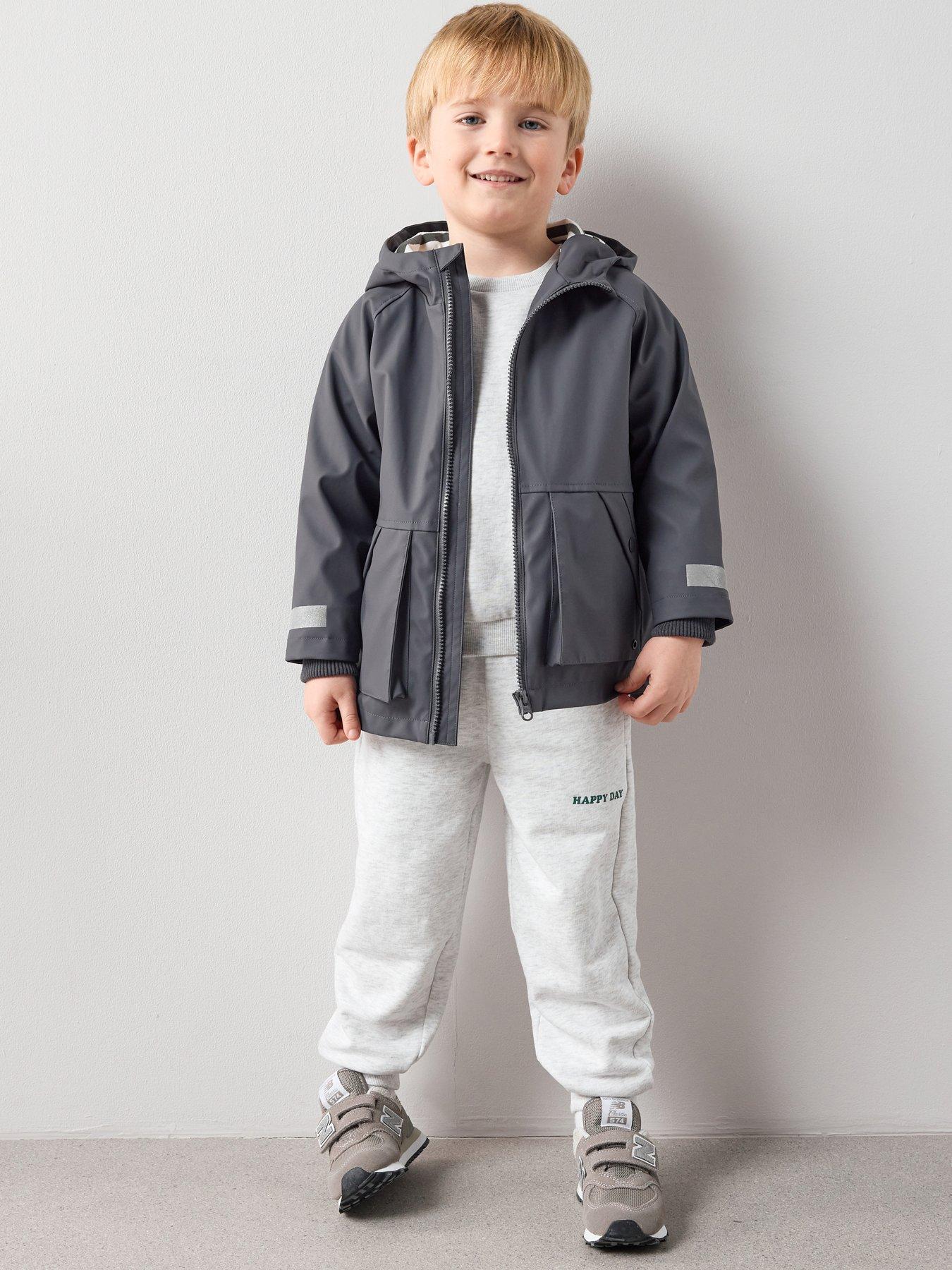 The Very Collection Boys Showerproof Rain Mac - Grey | Very