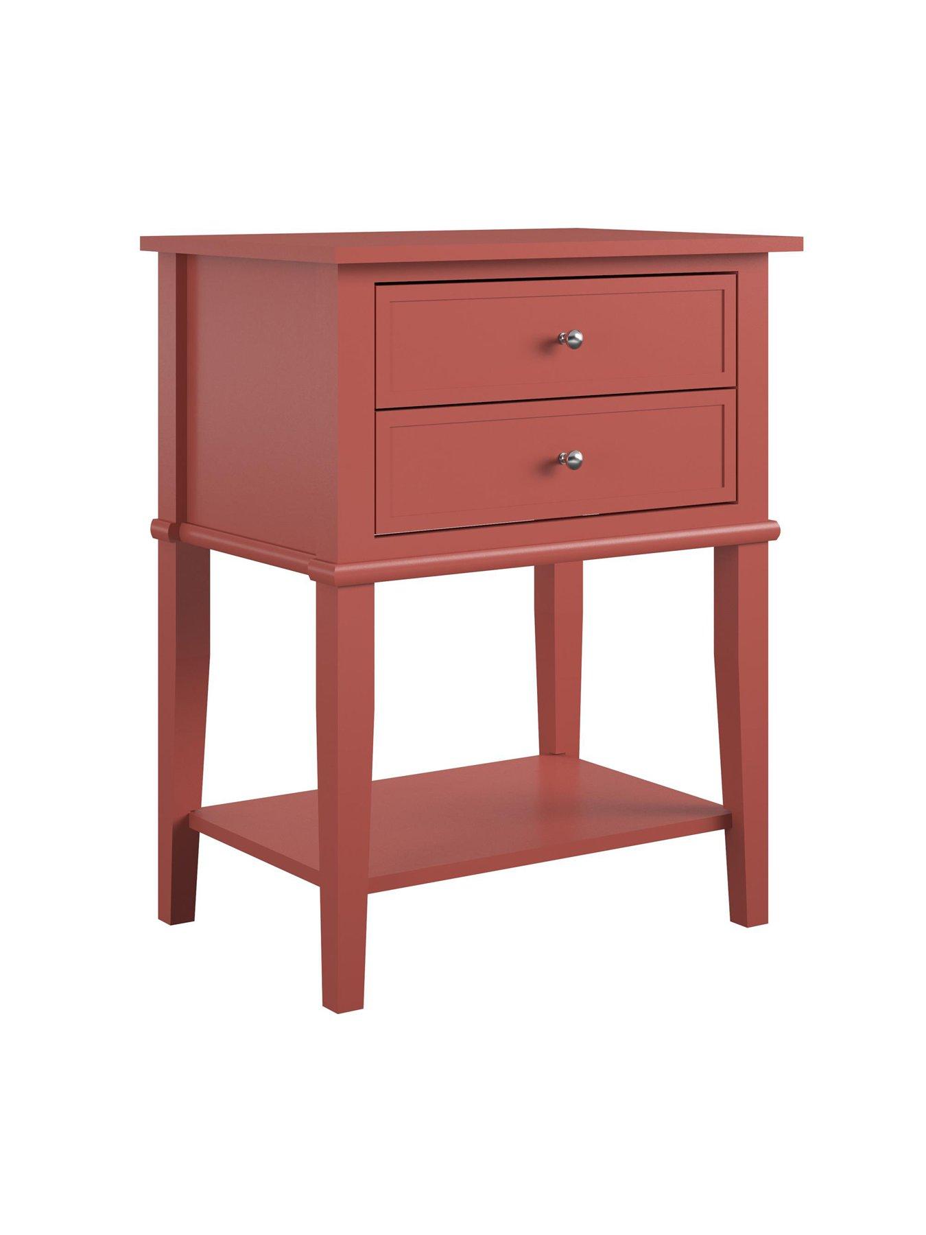 Dorel Home Franklin Accent Table With 2 Drawers Terracotta | Very
