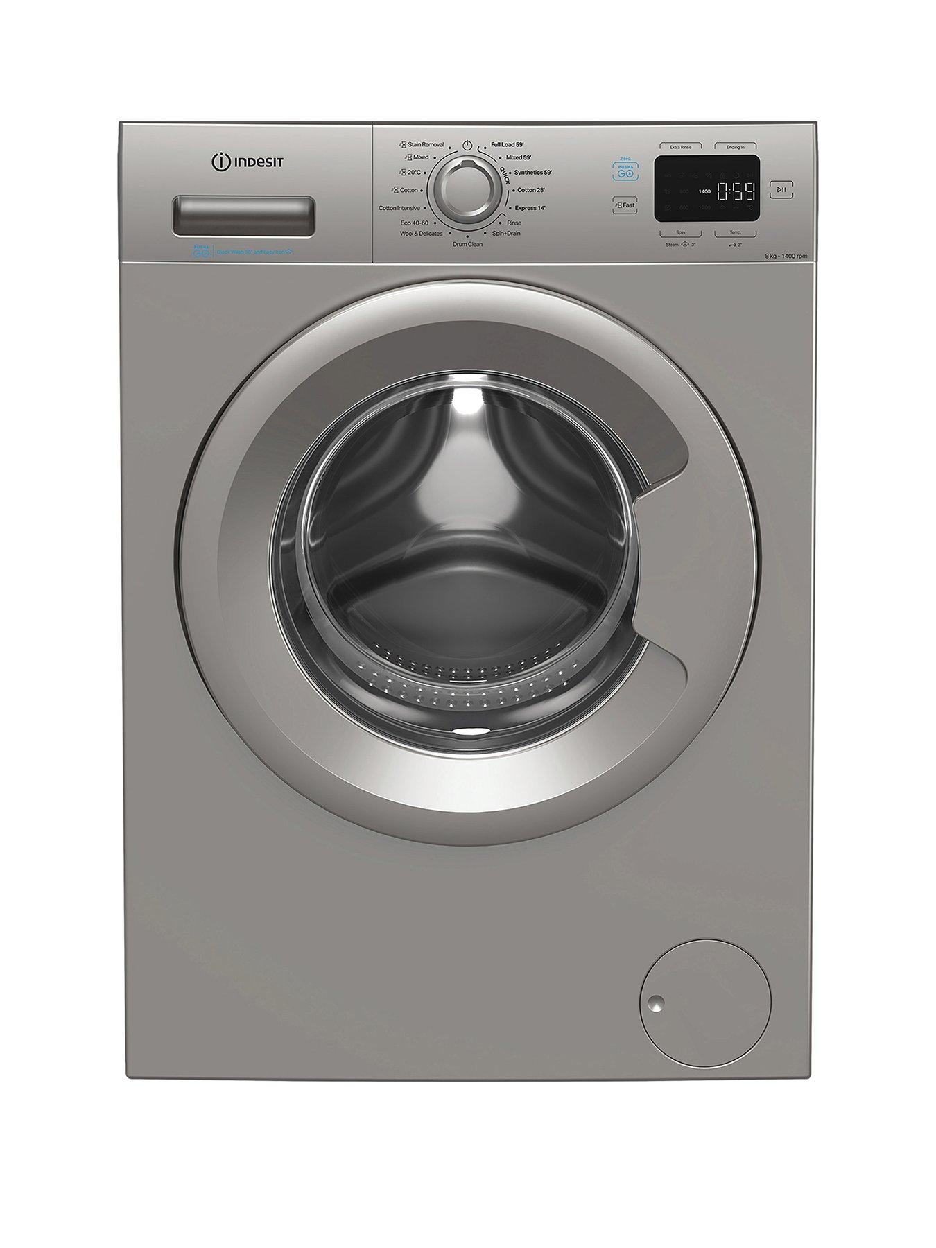 Indesit Push&Go IP 846S PUSH&GO UK 8KG Washing Machine - Silver | Very