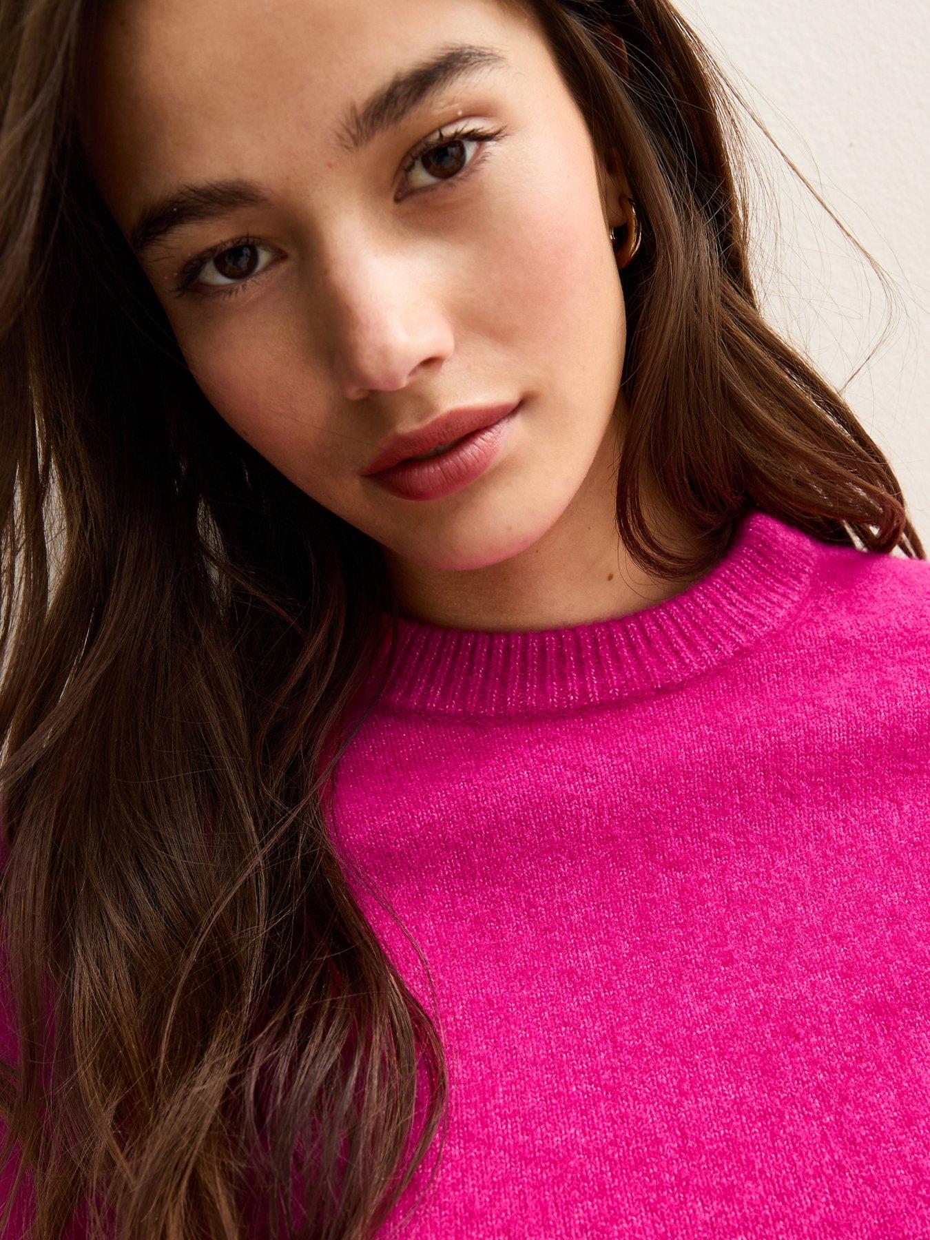 New Look Dark Pink Crew Neck Jumper | Very
