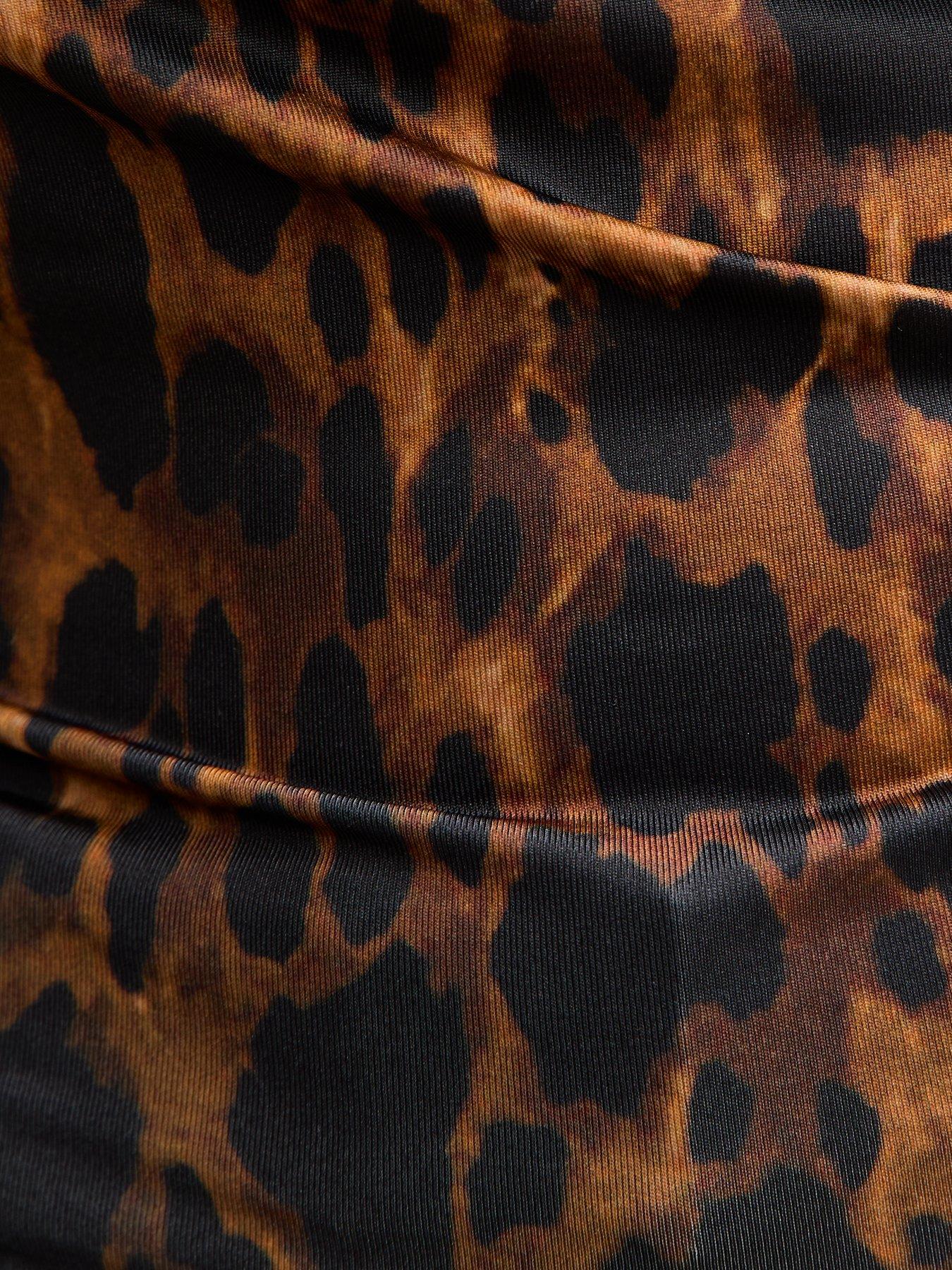 New Look Leopard Print Off The Shoulder Top - Brown | Very