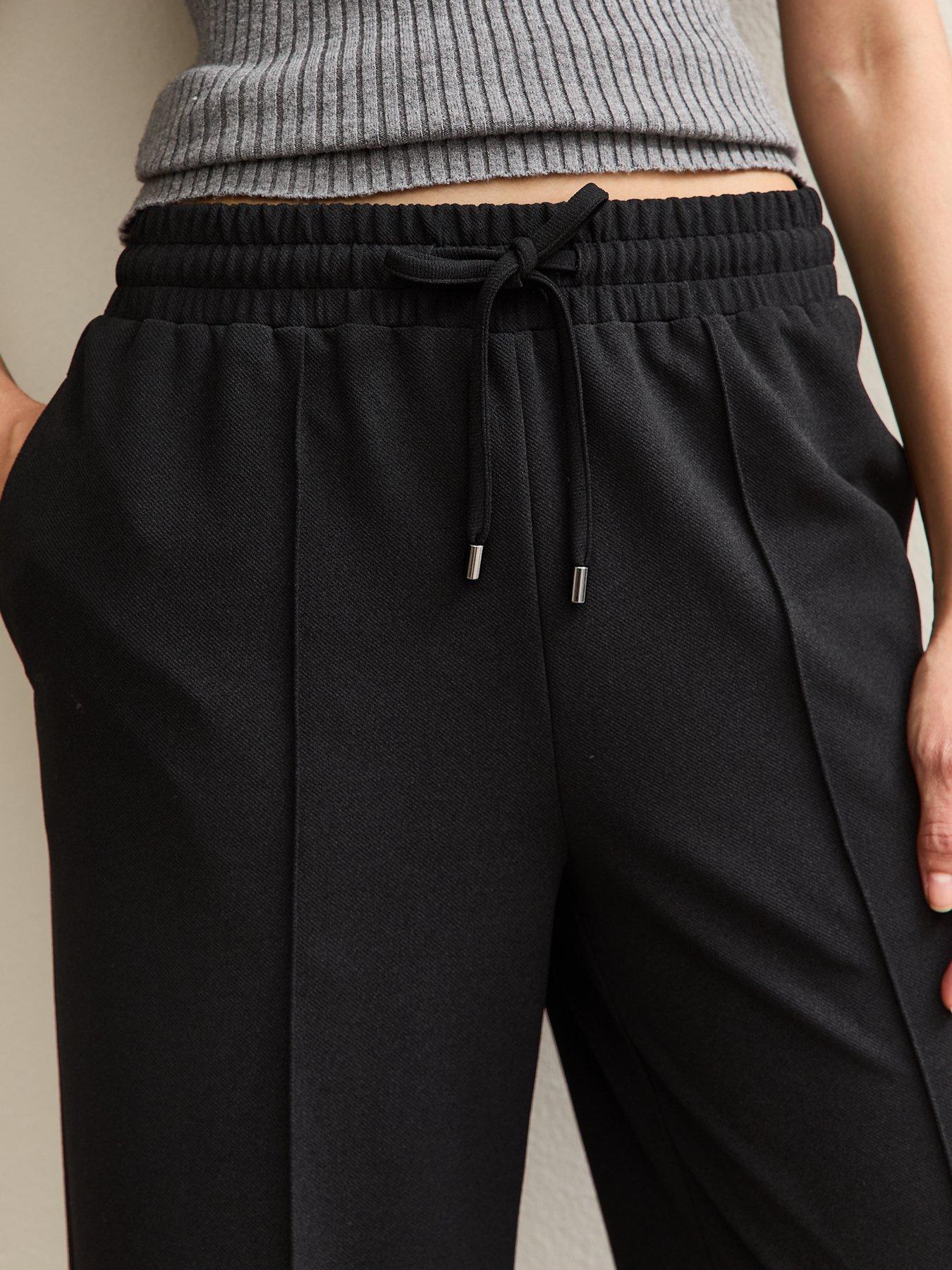 New Look Wide Leg Elasticated Waist Jersey Trousers - Black | Very