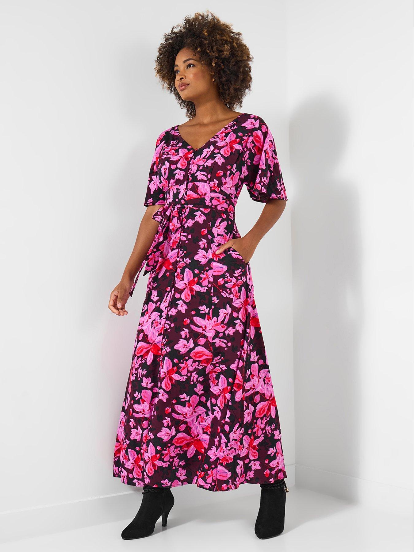 Joe Browns Brigette Floral Maxi Dress - Pink | Very