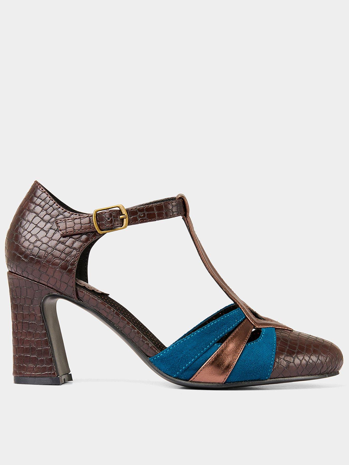 Joe Browns A Vintage Affair T Bar Shoes - Chocolate Multi | Very