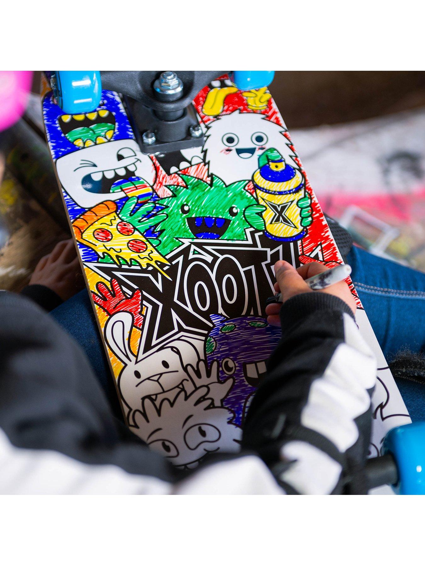 XOOTZ Sketch Ya Deck Colour in Skateboard - 28" | Very