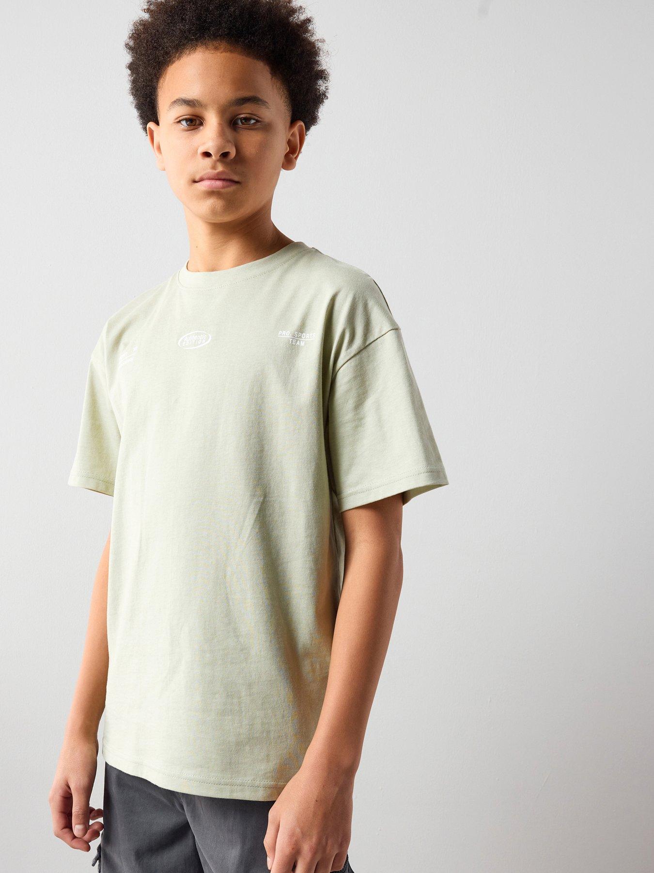 The Very Collection Boys Multi Slogan Drop Shoulder Tshirt | Very