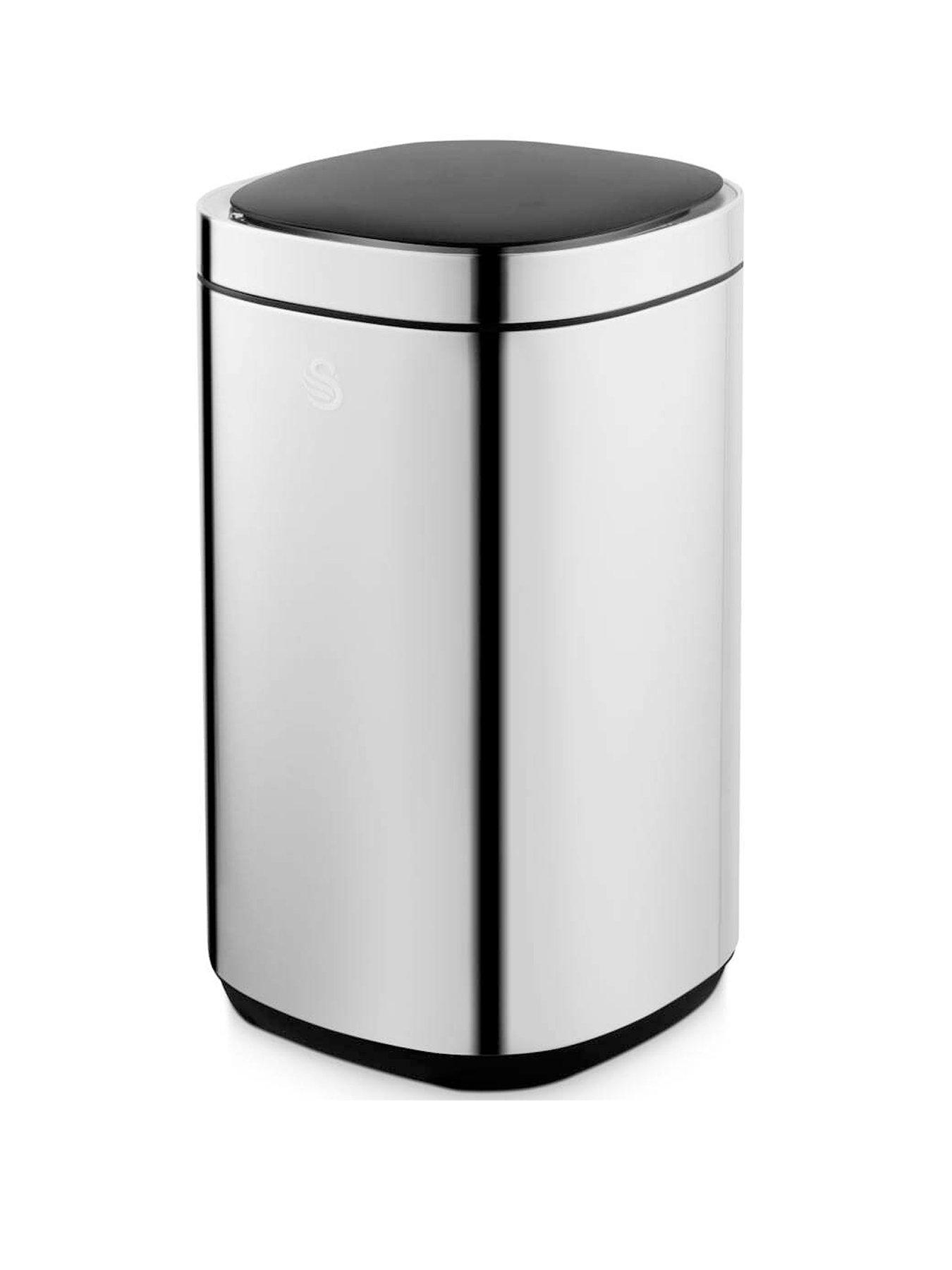 Swan 30L Sensor Bin with Odour Control, Stainless Steel | Very