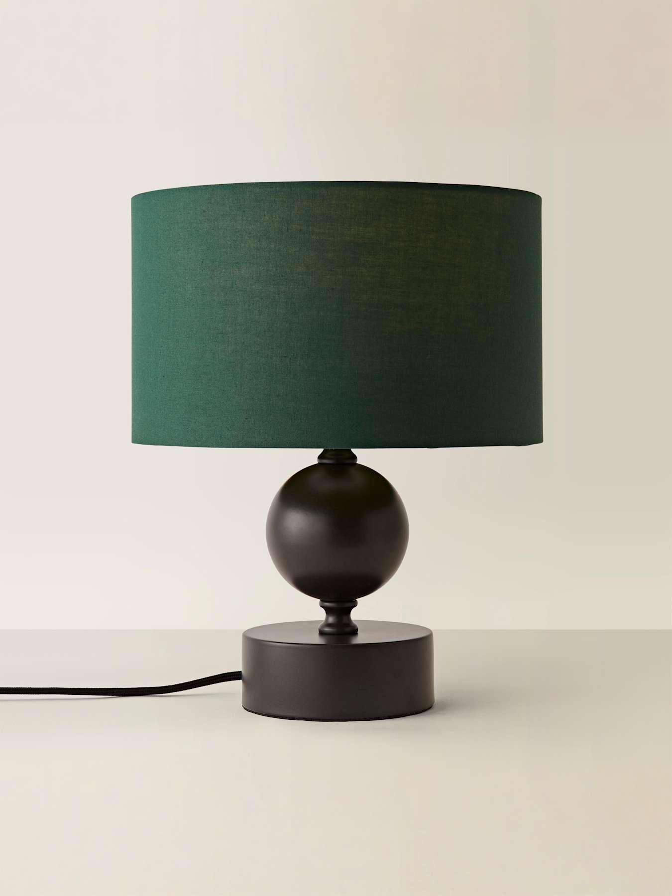 ValueLights Anthony Candlestick Table Lamp With Forest Green Drum Lamp ...