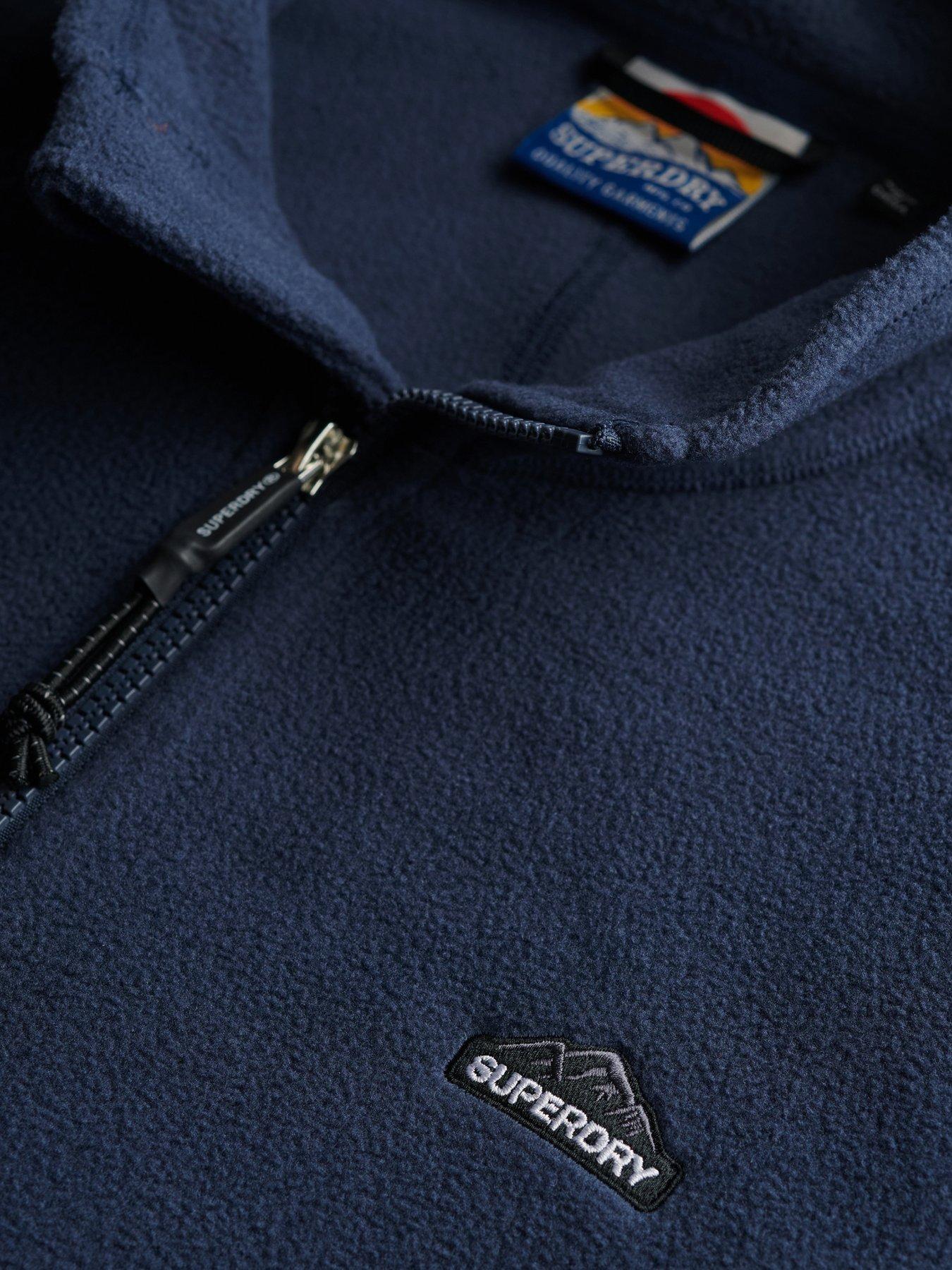 Superdry Polar Full Zip Fleece Jacket - Navy | Very