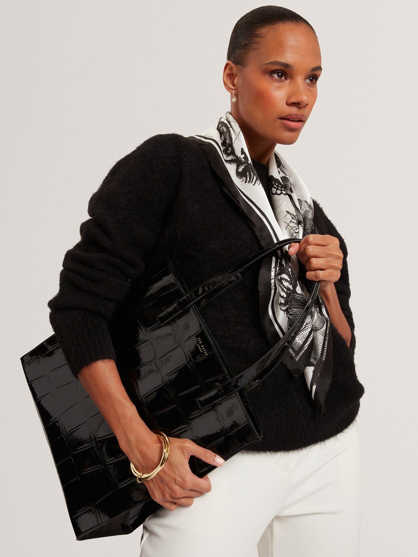 Ted Baker Croc Effect Large Icon Bag - Black | Very