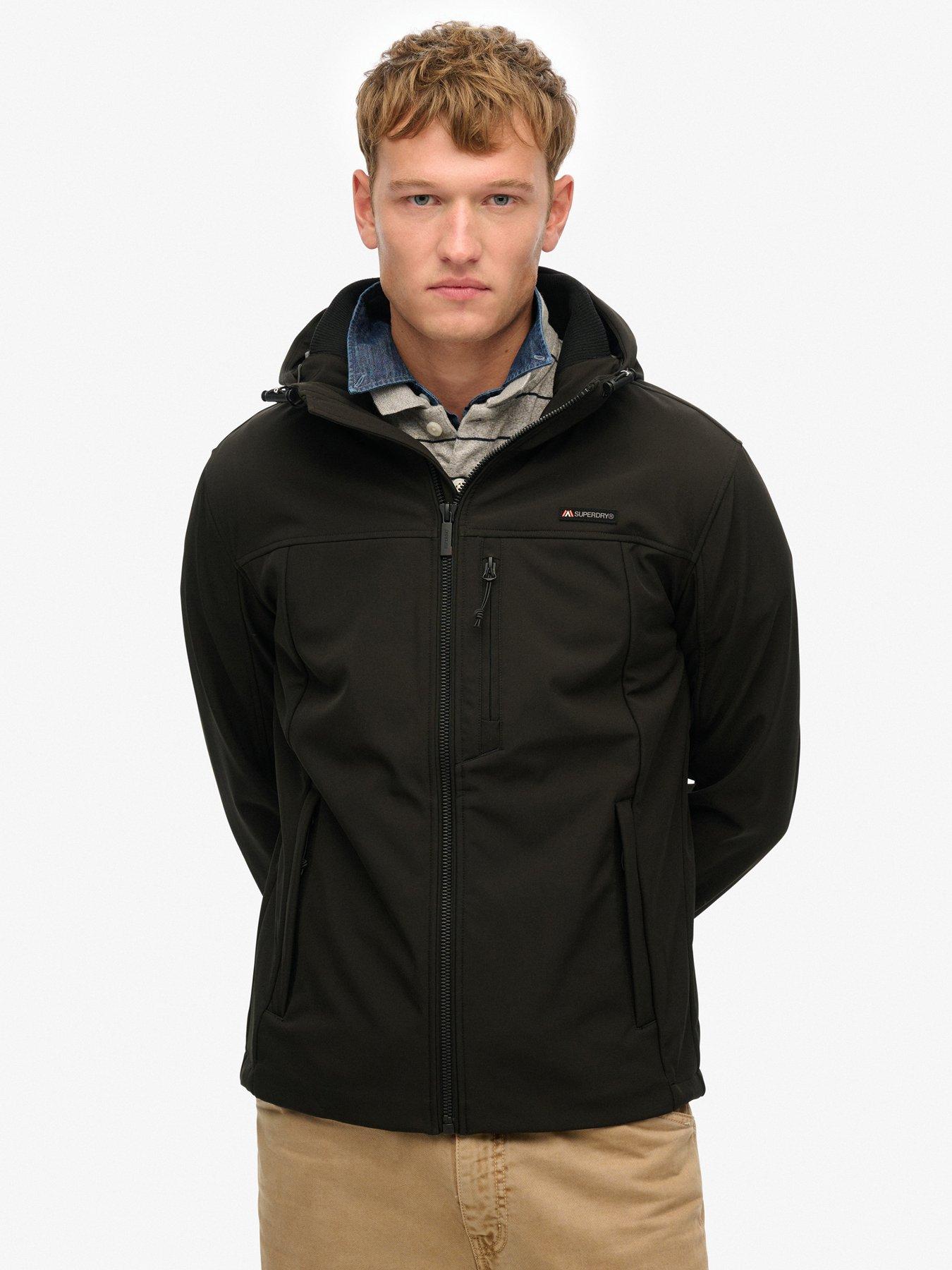 Superdry Hooded Soft Shell Trekker Jacket - Black | Very