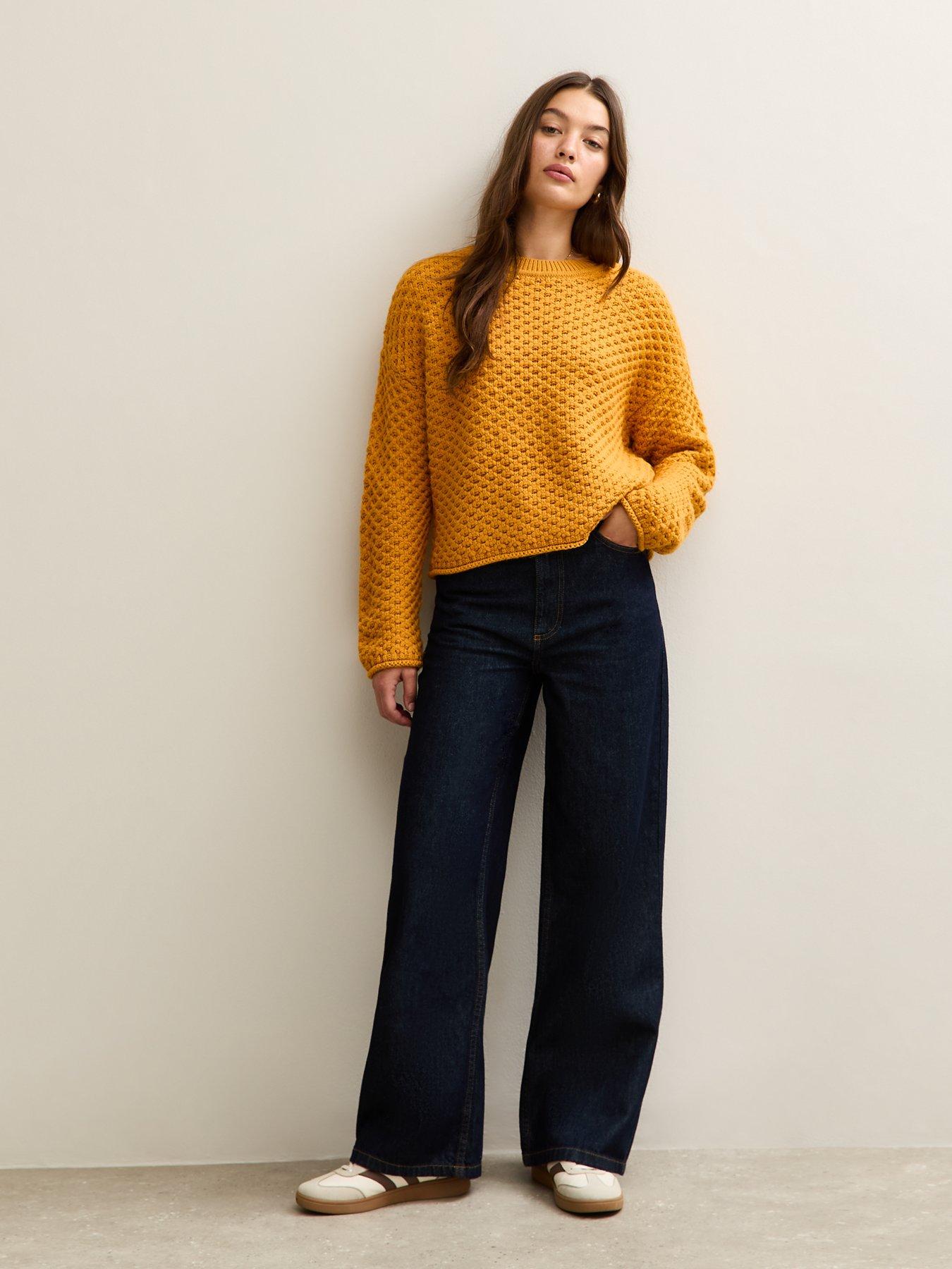 New Look Dark Yellow Stitch Knit Jumper | Very