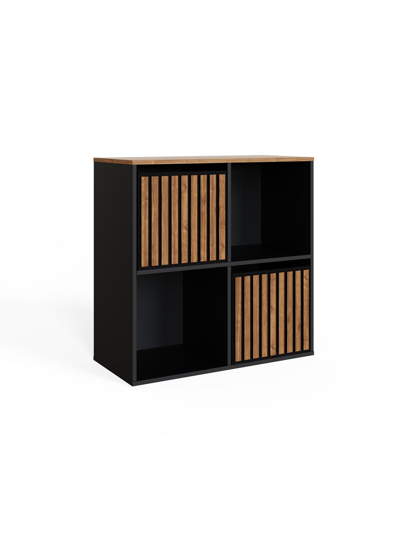 GFW Kube 2 x 2 Storage Unit - Black/Walnut | Very