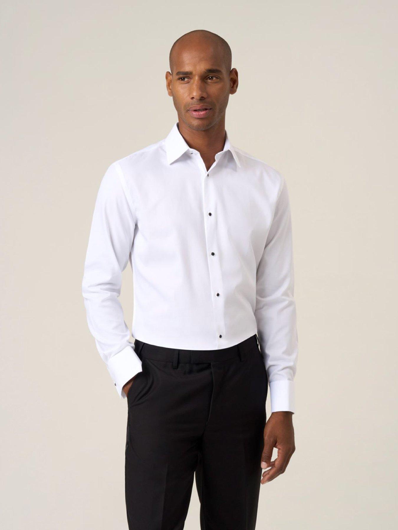 Skopes Standard Fit Luxury Formal Long Sleeve Shirt - White | Very