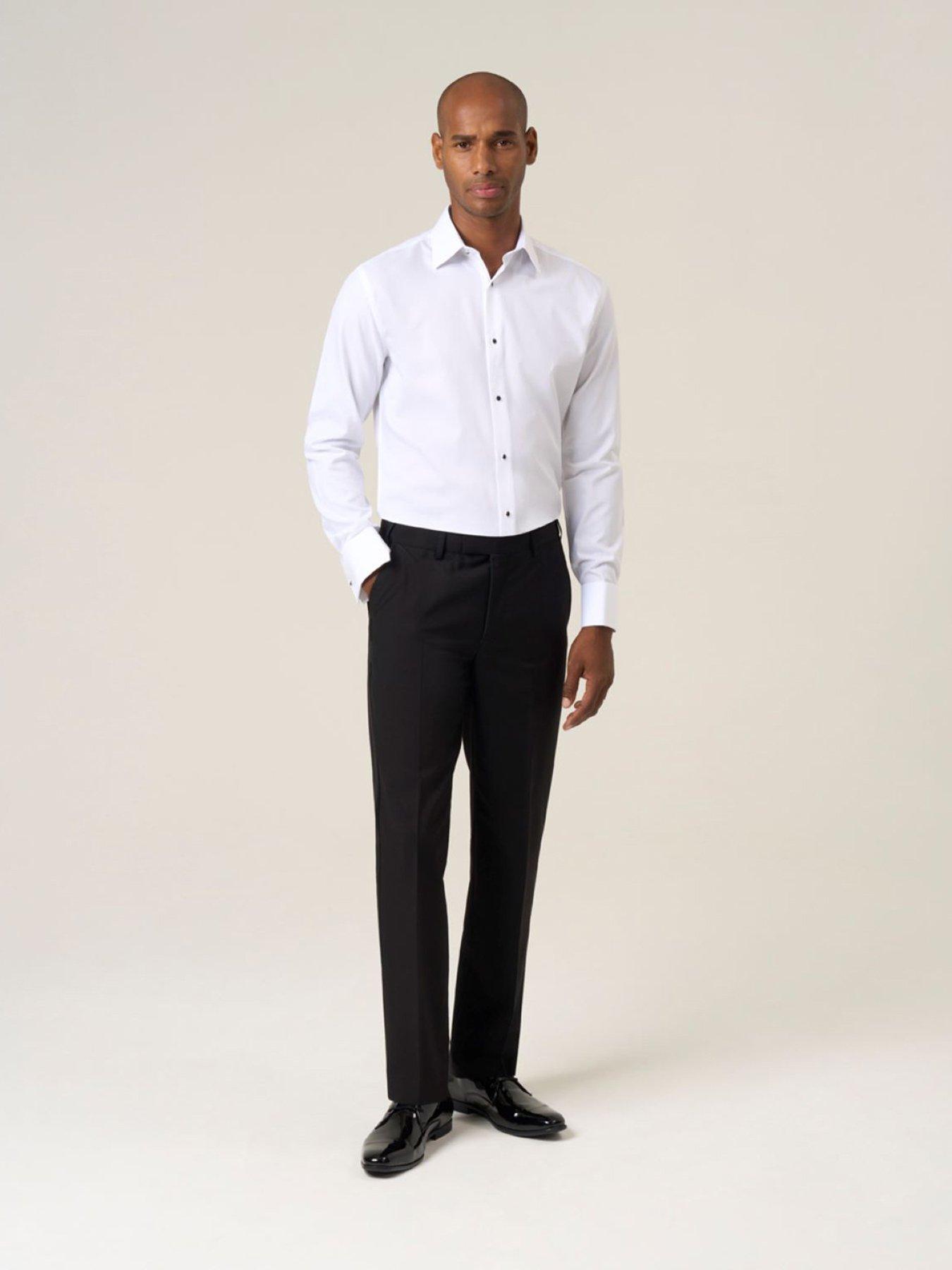 Skopes Standard Fit Luxury Formal Long Sleeve Shirt - White | Very