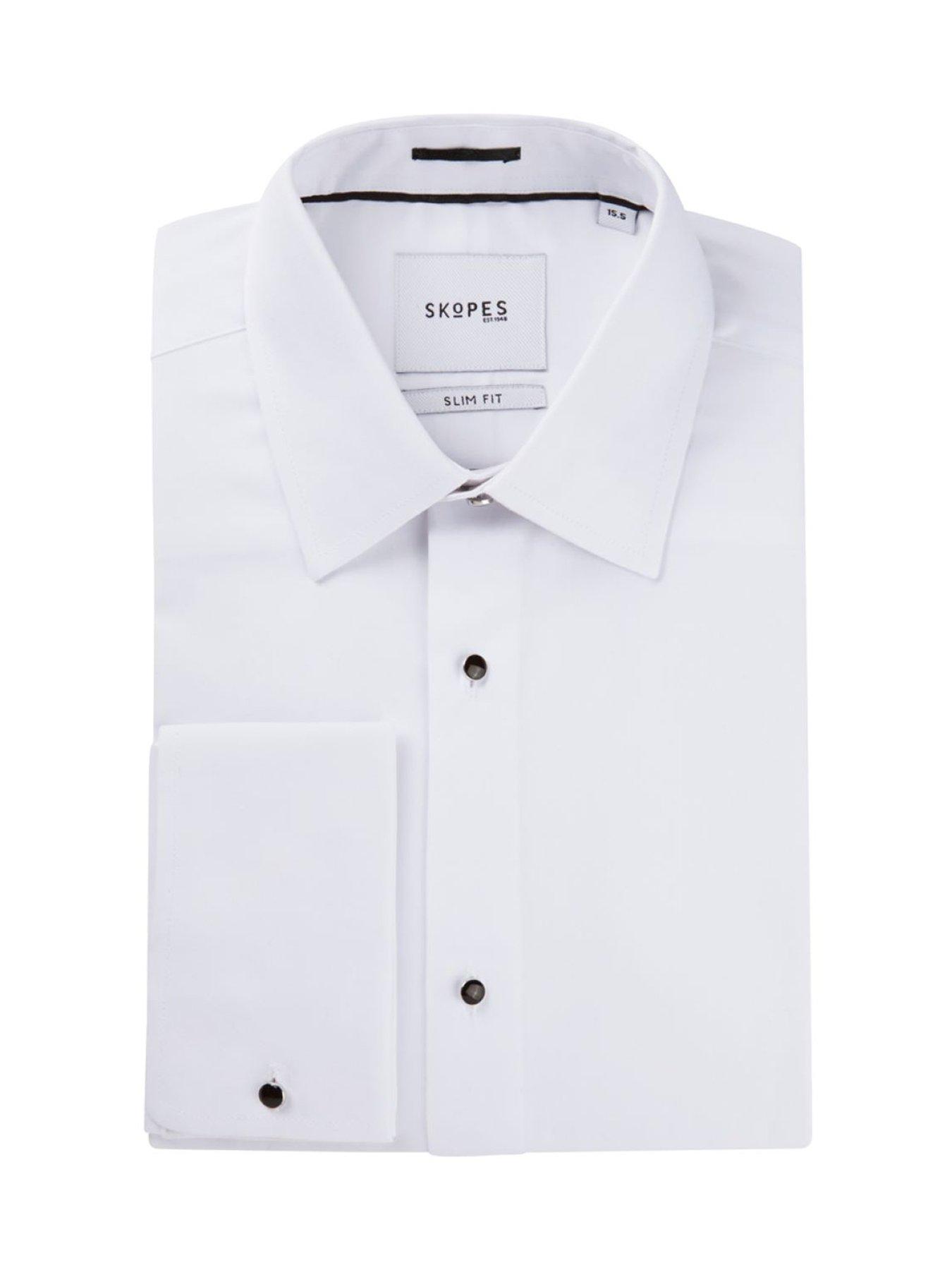 Skopes Standard Fit Luxury Formal Long Sleeve Shirt - White | Very
