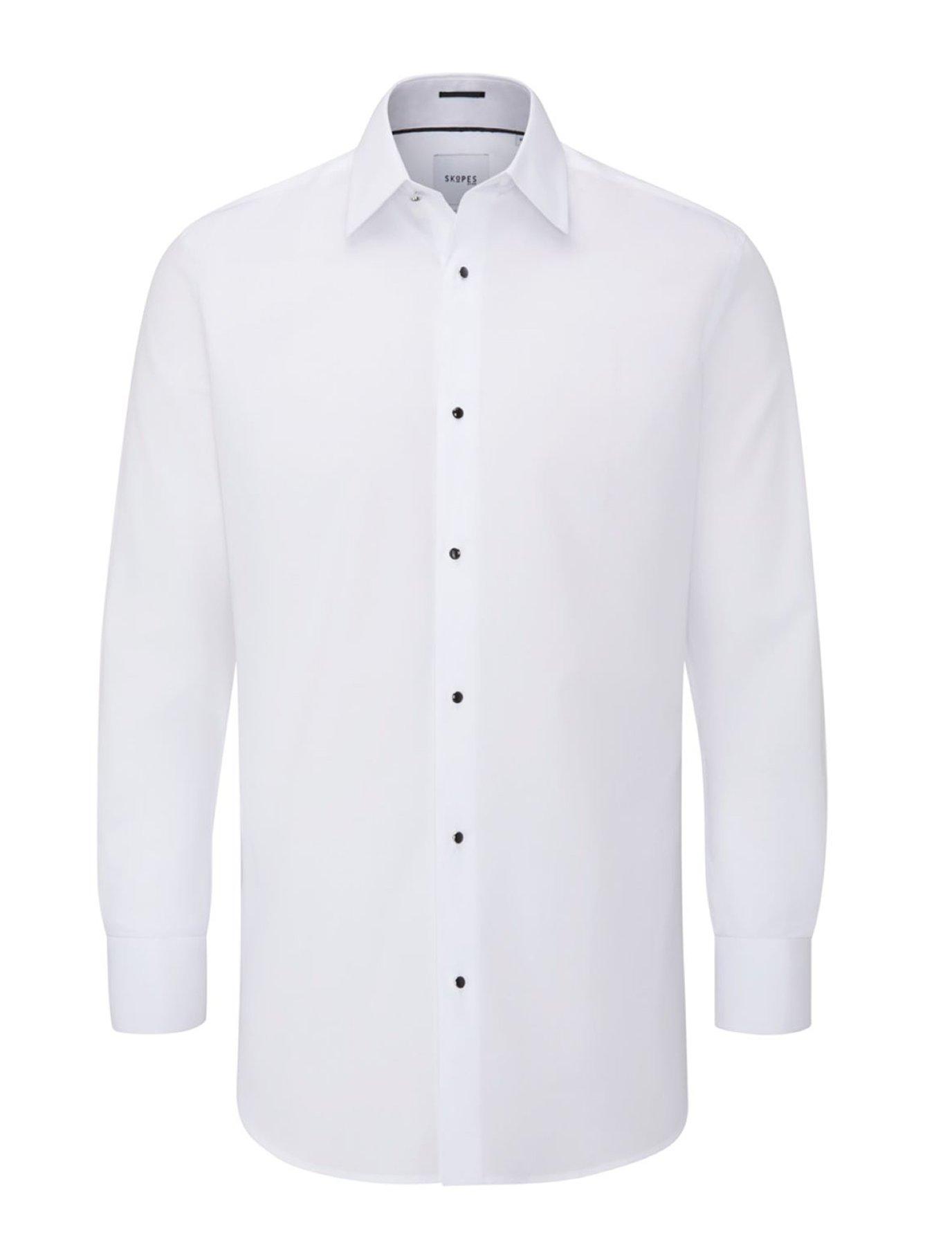 Skopes Standard Fit Luxury Formal Long Sleeve Shirt - White | Very