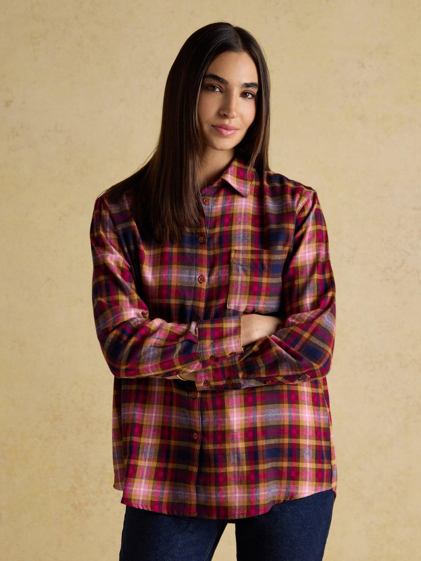 Joules Brushed Shirt - Red | Very