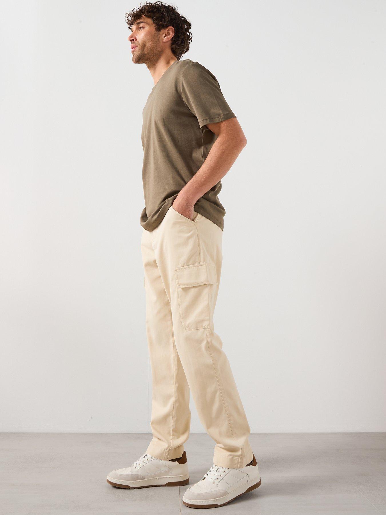 Mango Salina Light Herringbone Cargo Pants - Light Beige | Very