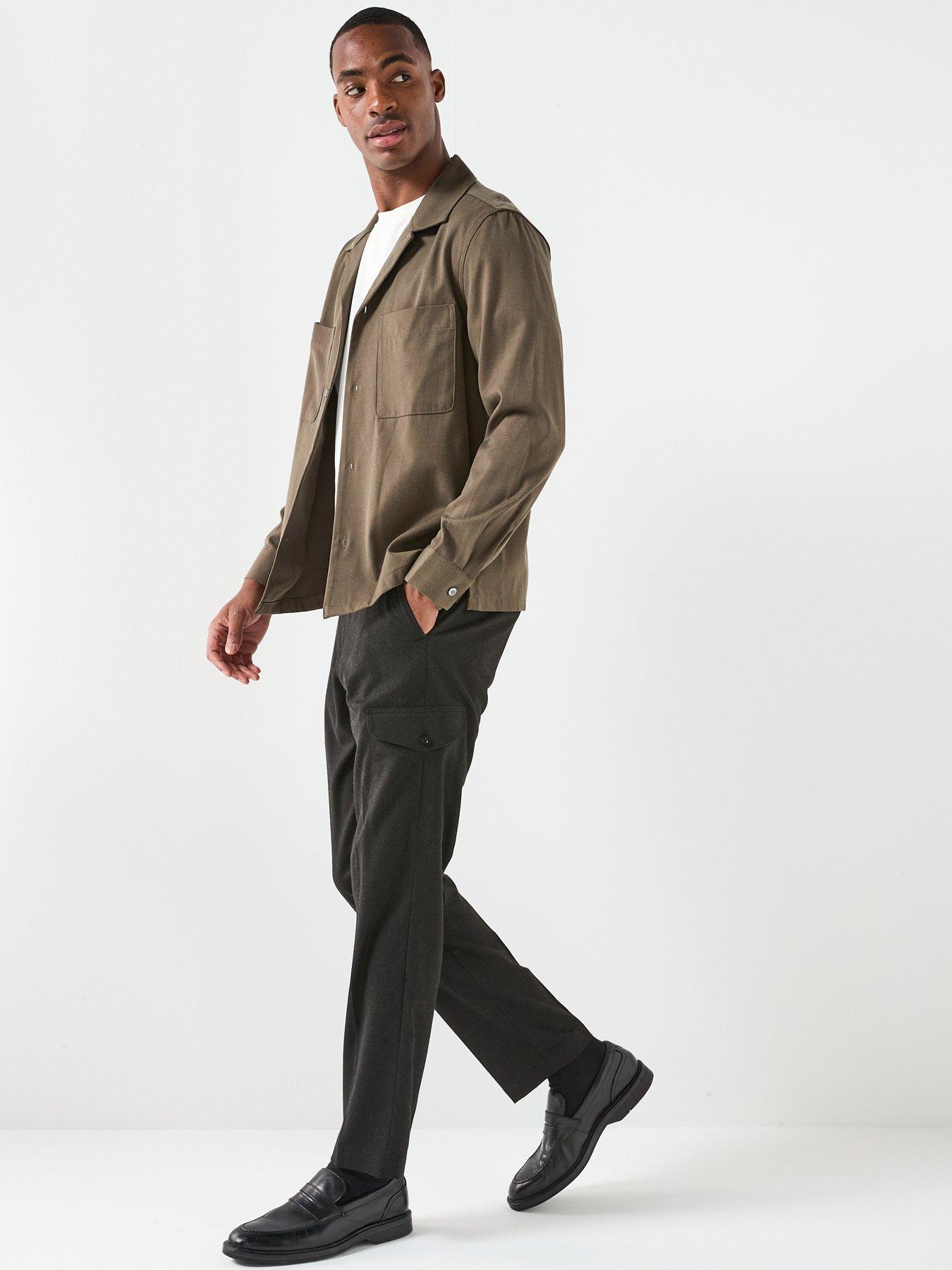 Mango Milton Cuban Collar Overshirt - Khaki | Very