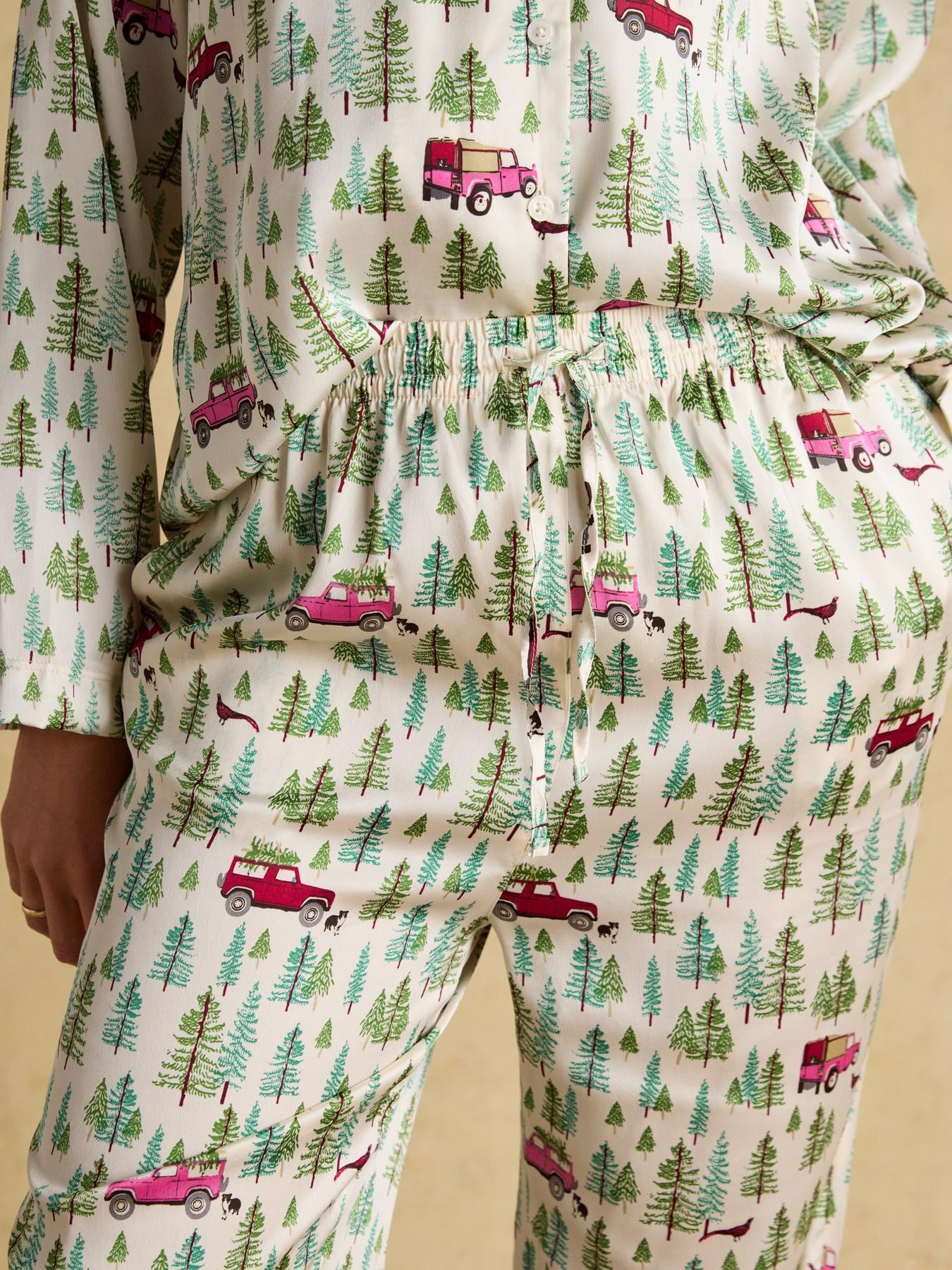 Joules Satin Pyjama Set - Cream | Very