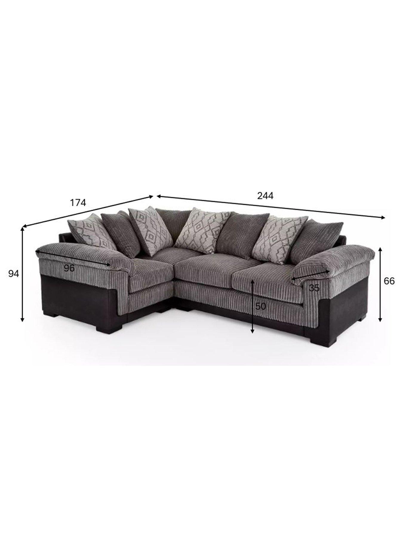 The Very Collection Marissa Left Hand Double Arm Corner Group Sofa ...