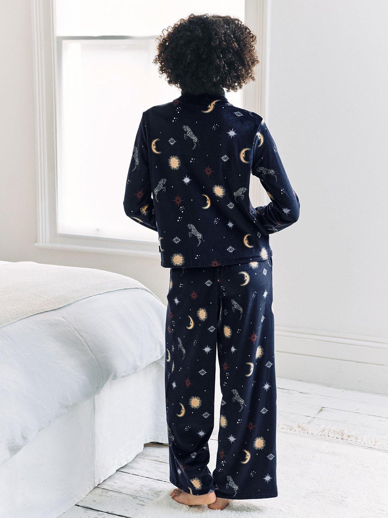 CHELSEA PEERS Zip Through And Wide Leg Jogger Set - Dark Blue | Very