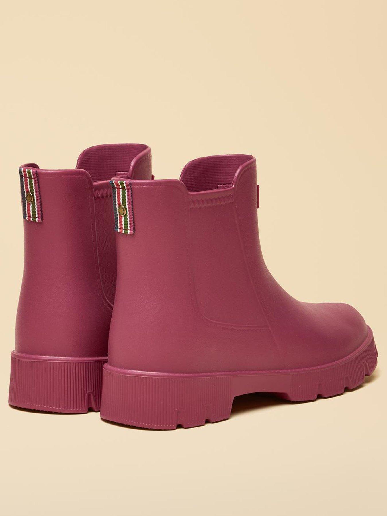 Joules Lightweight Ankle Wellies - Berry Red | Very