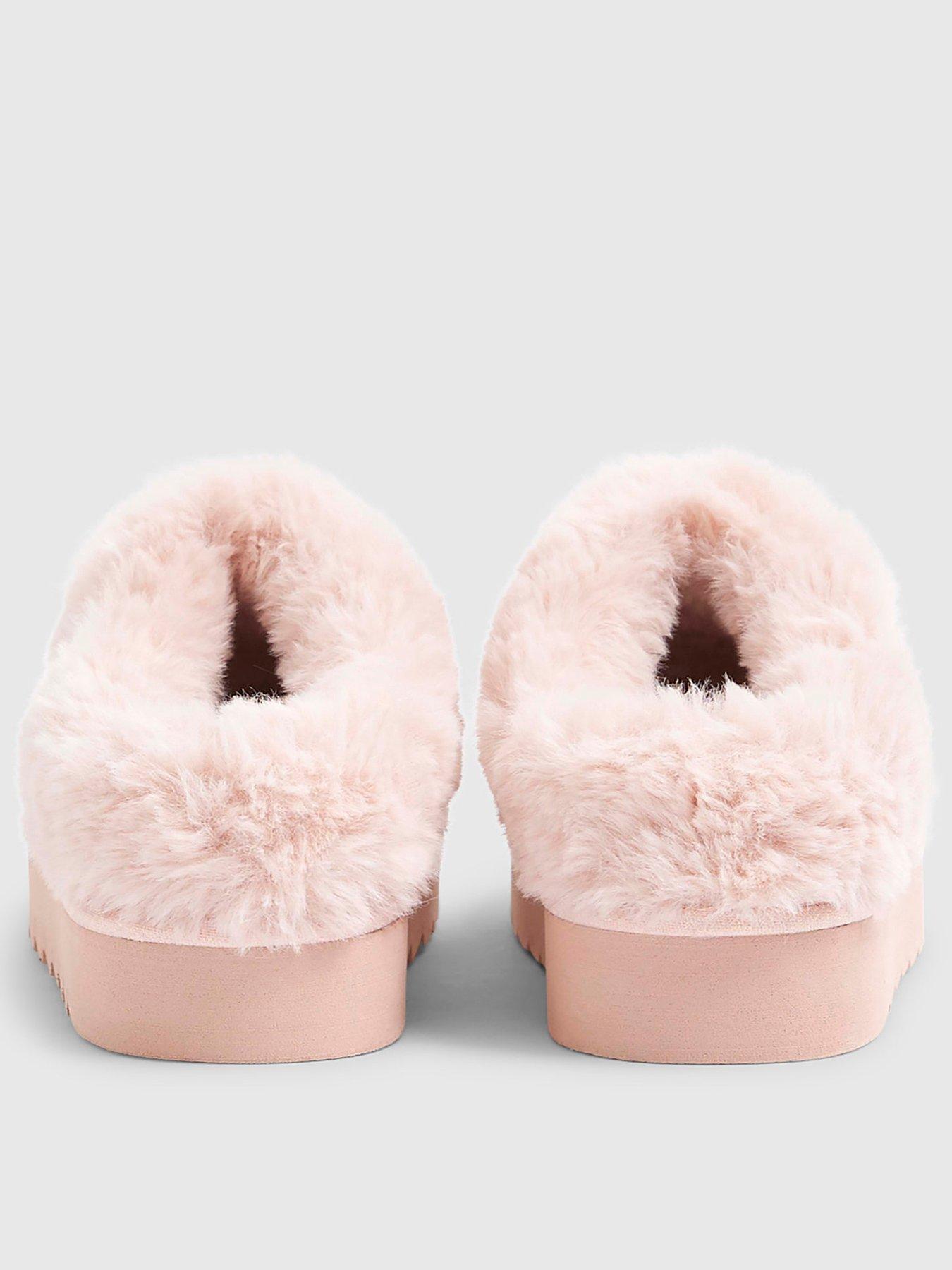 River Island Older Girls Heatseal Closed Toe Diamante Slippers - Pink ...