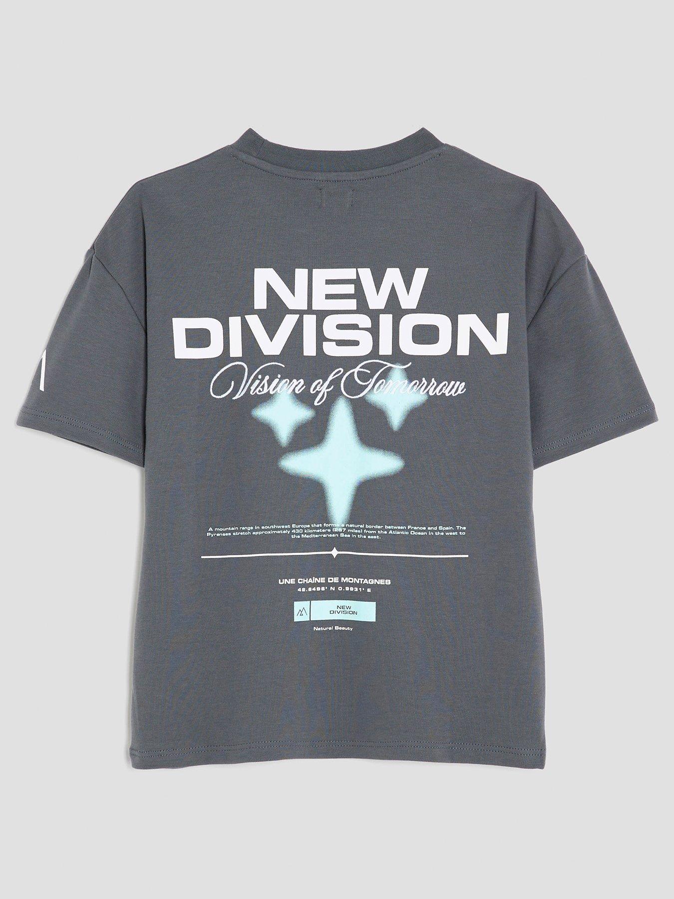 River Island Older Boys New Division T-Shirt - Dark Grey | Very