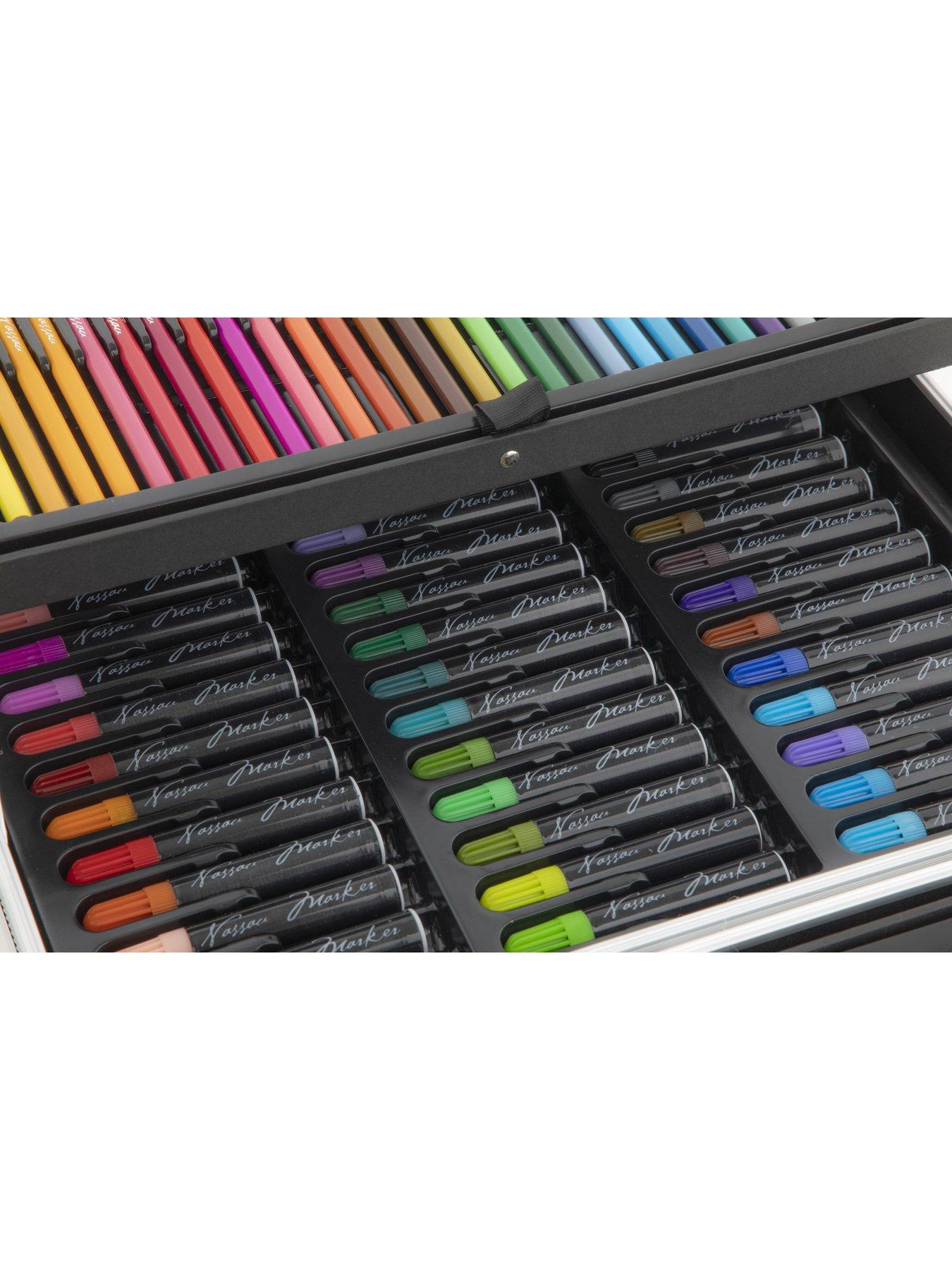 Art Set - 145 Piece in a Metal Black Carrying Case - 34x23cm | Very