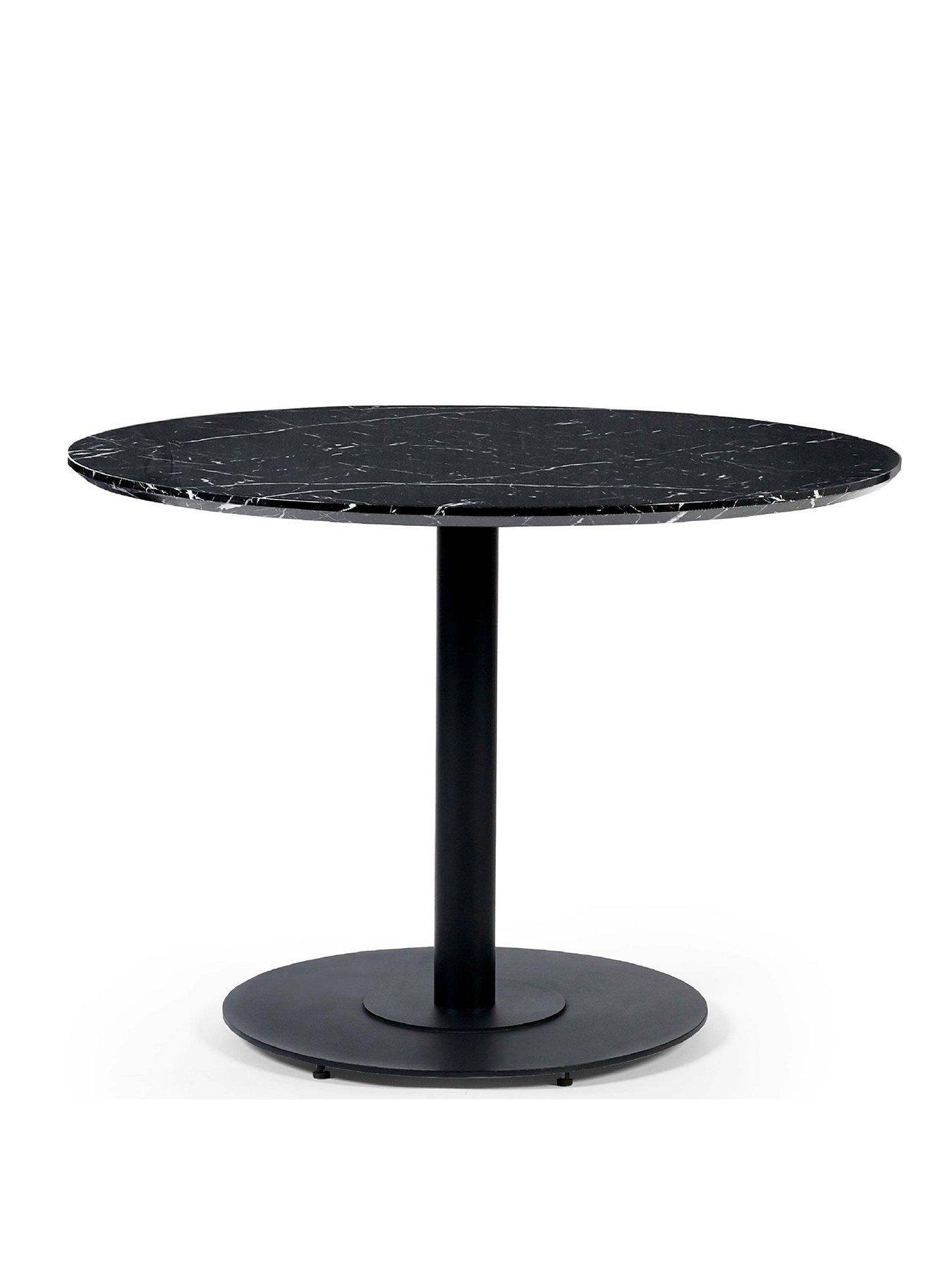 Julian Bowen Luca Round Dining Table - Black Marble | Very