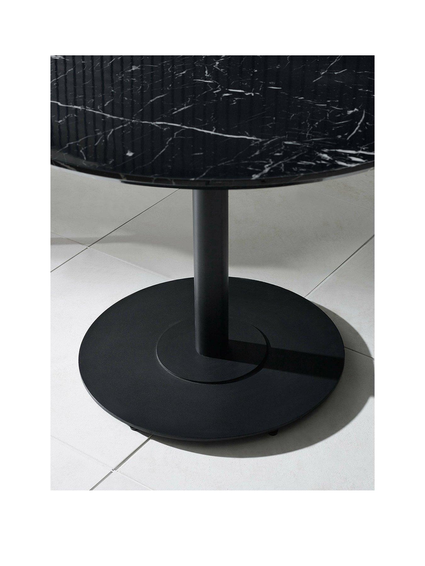 Julian Bowen Luca Round Dining Table - Black Marble | Very