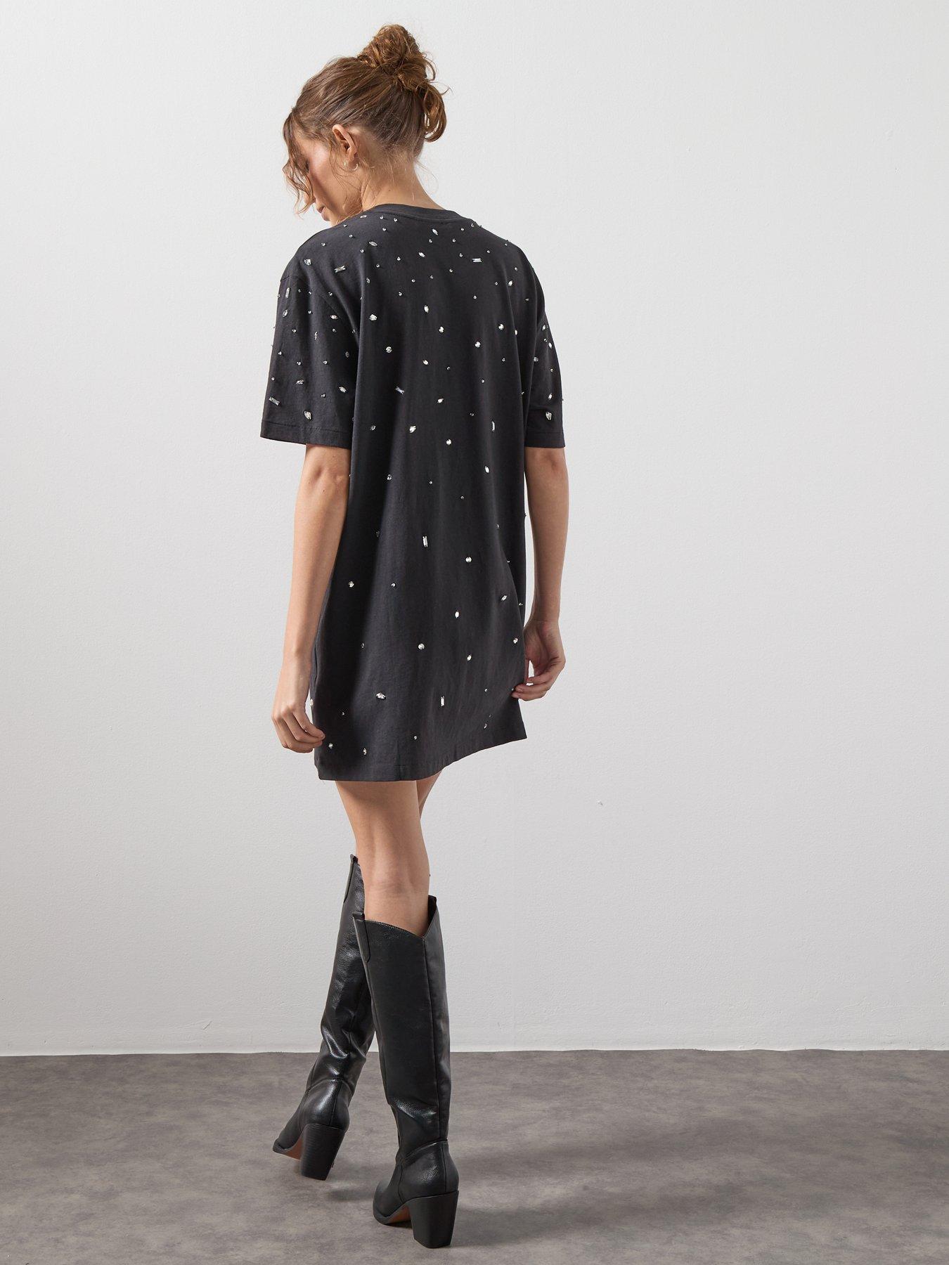 AllSaints Drip Scatter Dress - Black | Very