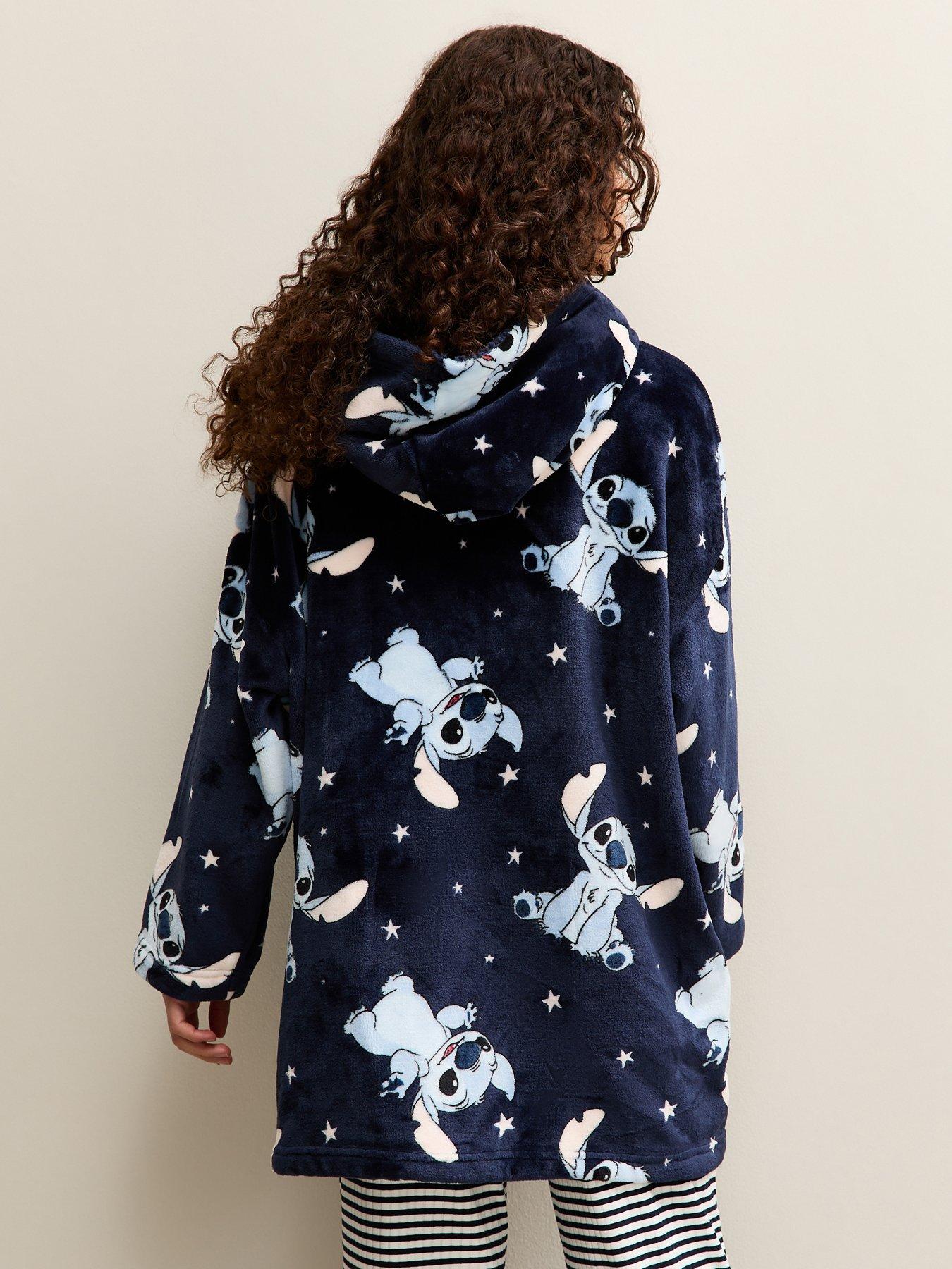 New Look 915 Girls Lilo & Stitch Oversized Fleece Hoodie - Blue | Very
