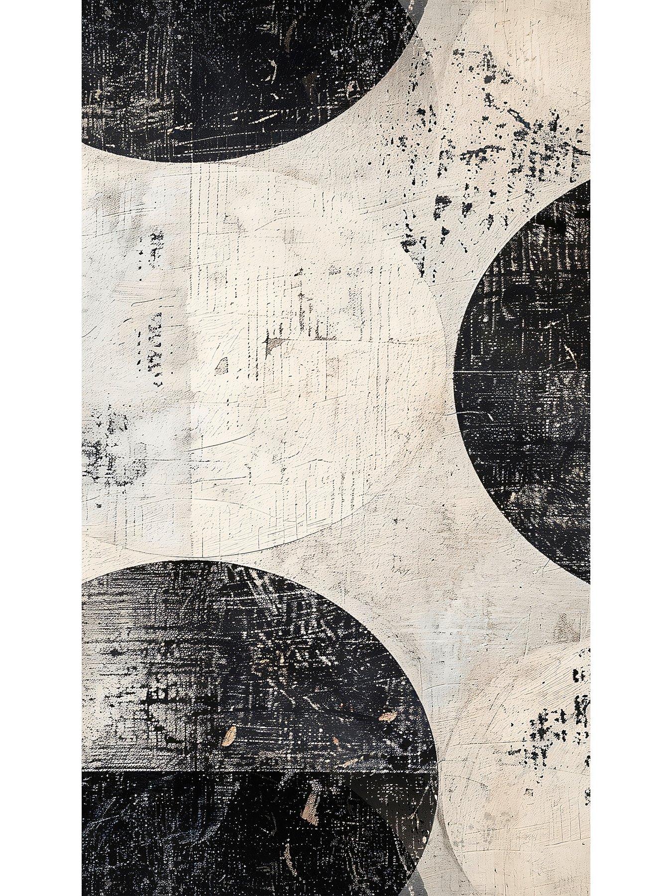 CosmoLiving by Cosmopolitan Circle Black Digital Mural Non Woven | Very