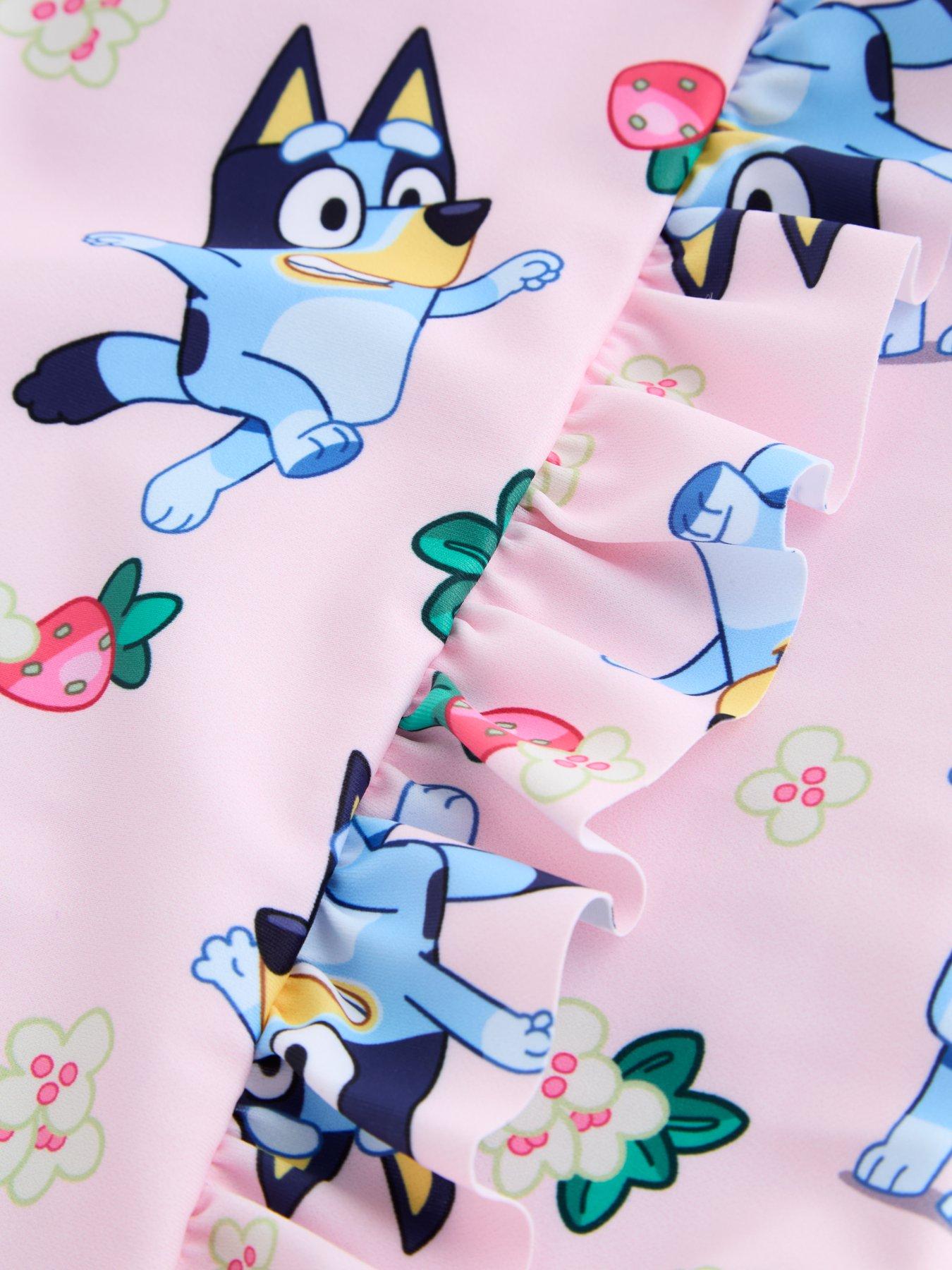 The Very Collection Bluey Frill Swimsuit - Pink | Very