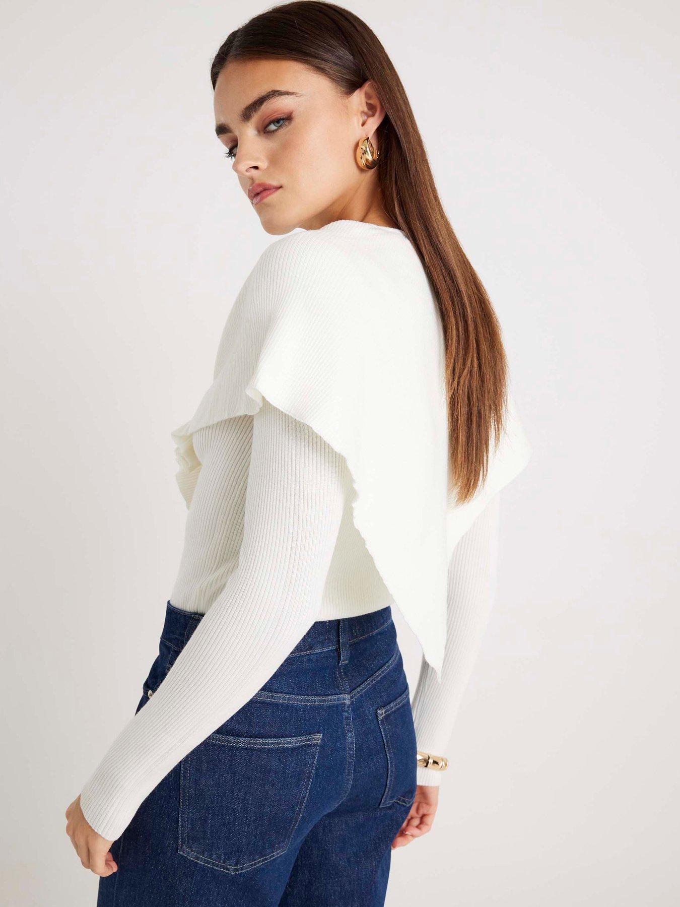 River Island Knitted Cape Jumper - Cream | Very