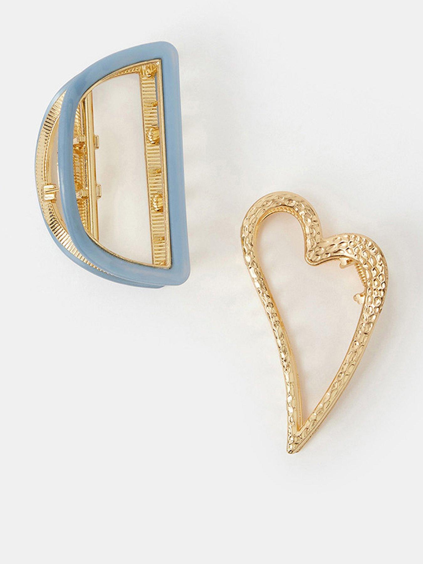 Accessorize 2-Pack Cut Out Metal Claw Clips - Blue | Very